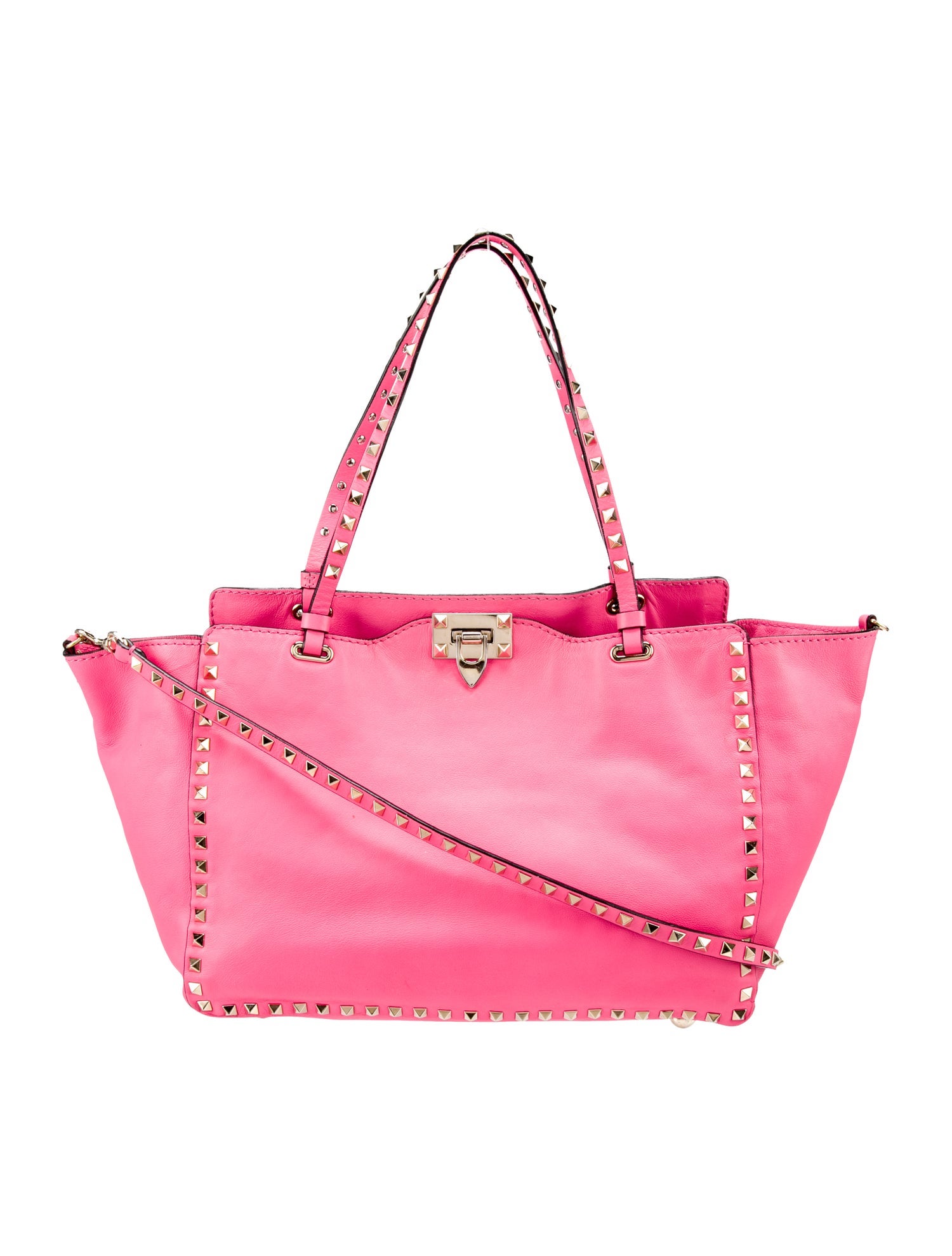 Valentino Rockstud Shoulder Bag - Pink Shoulder Bags, Handbags ...