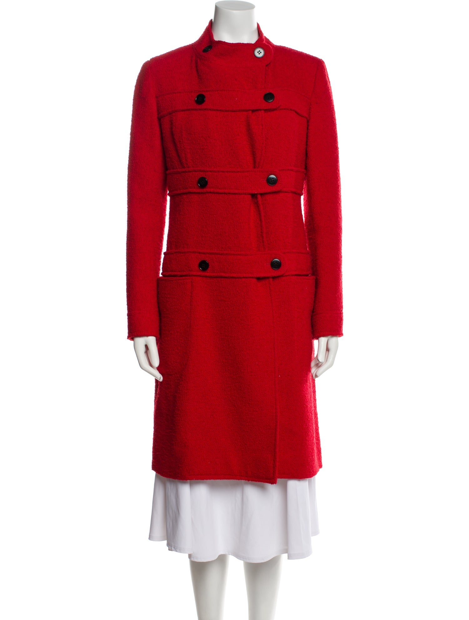 Valentino Vintage 2000's Trench Coat - Red Coats, Clothing - VAL476539 ...