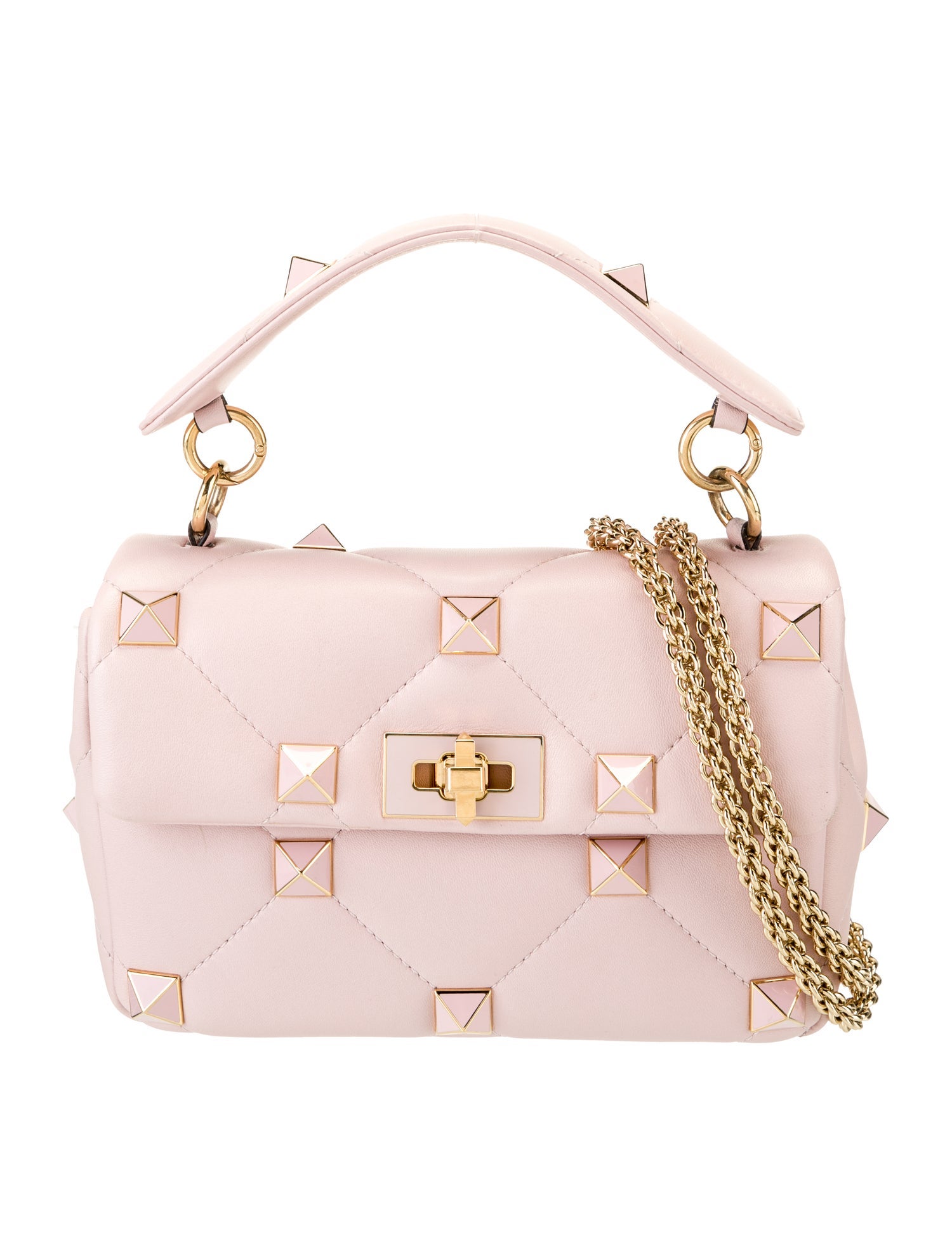 Valentino Leather Shoulder Bag - Pink Shoulder Bags, Handbags ...
