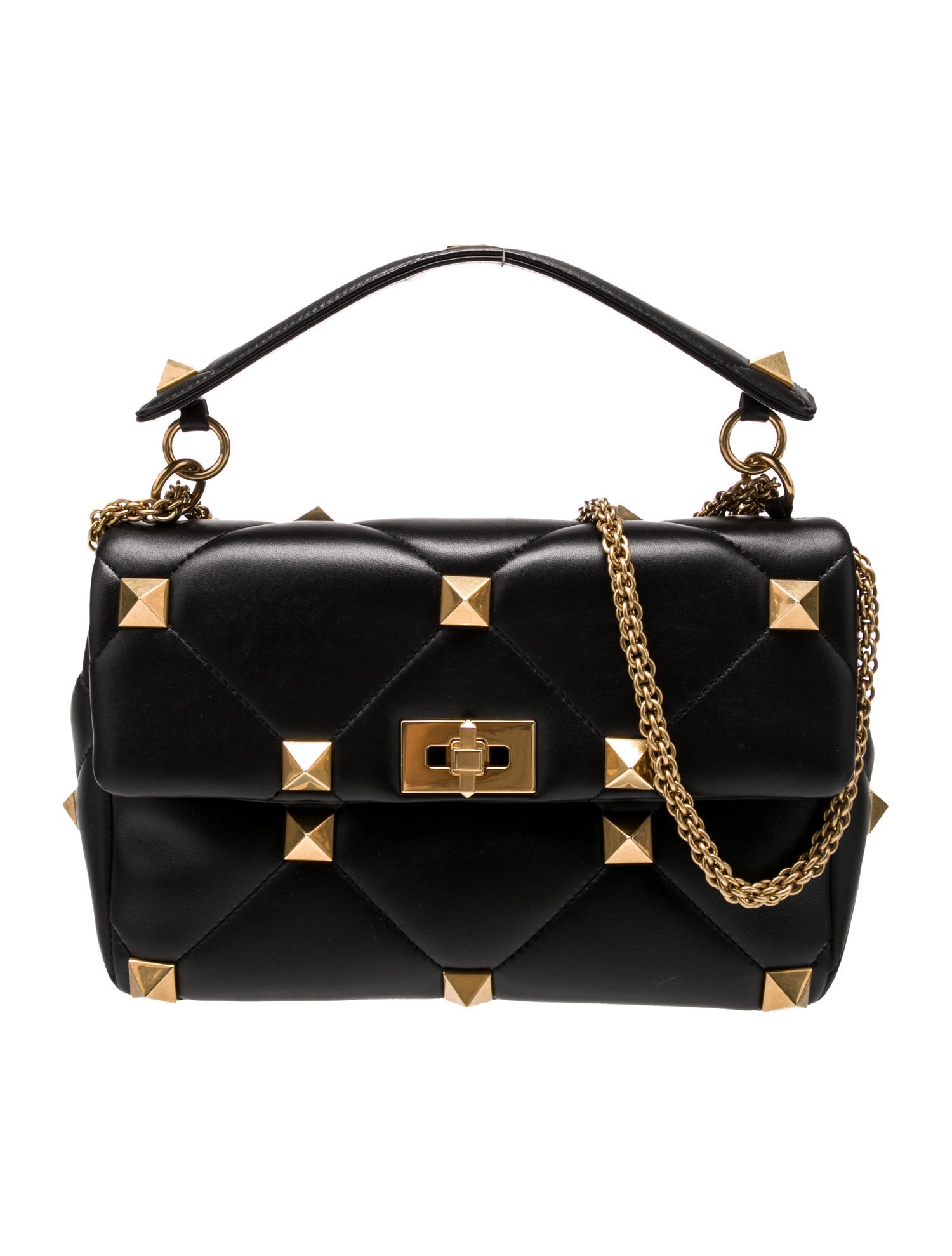 Valentino Rockstud Shoulder Bag - Black Shoulder Bags, Handbags ...