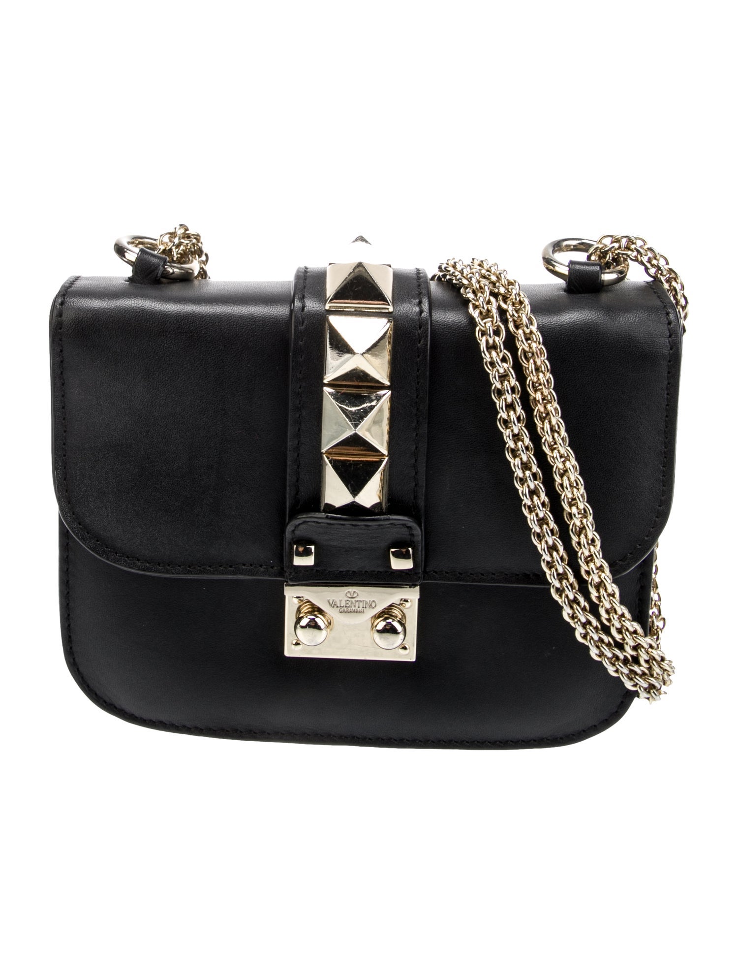 Valentino Rockstud Shoulder Bag - Black Crossbody Bags, Handbags ...