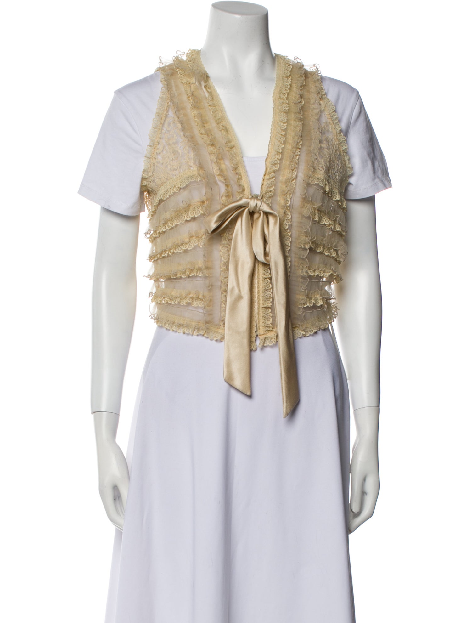 Valentino Vintage 2005 Crop Top - Neutrals Tops, Clothing - VAL483928 ...