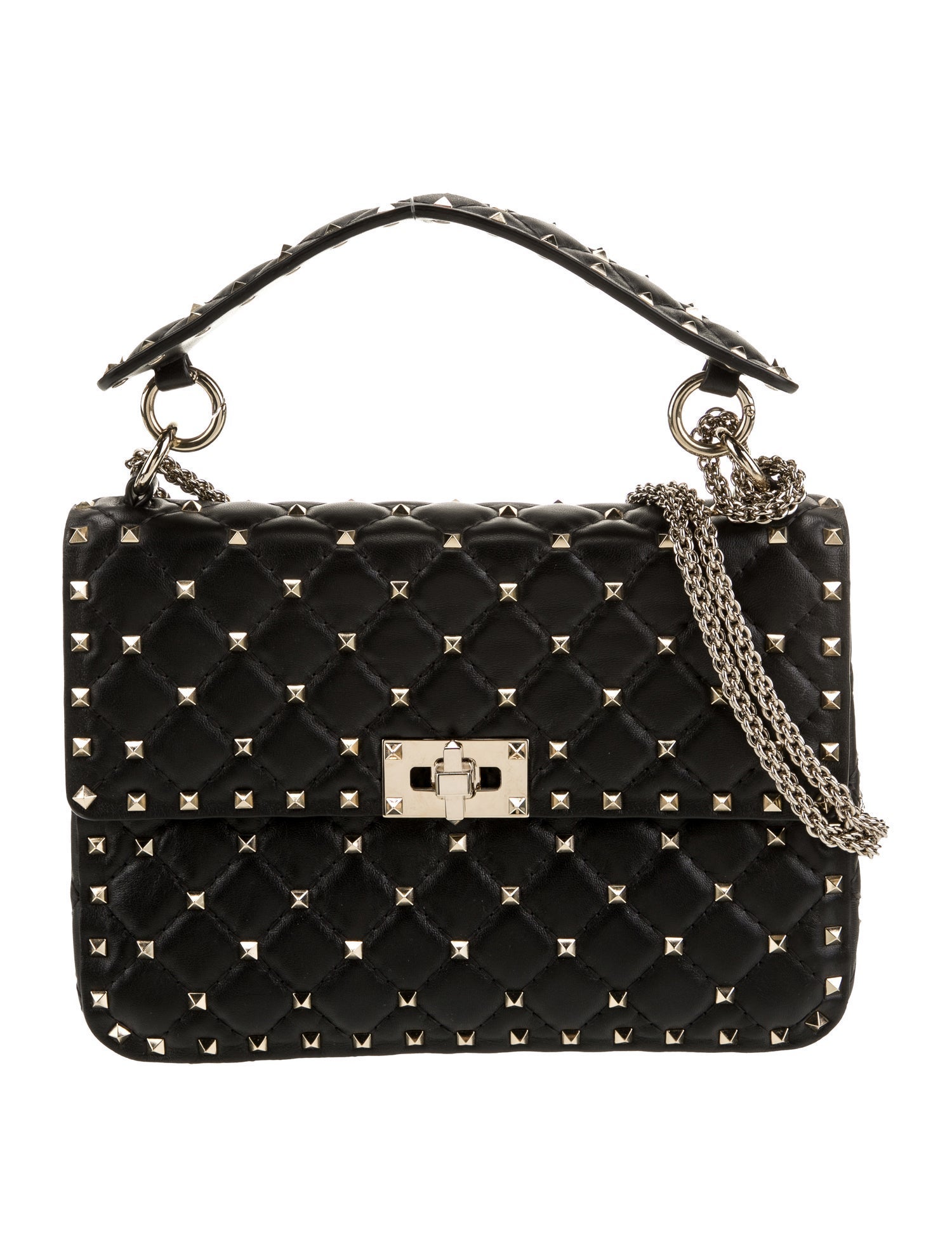 Valentino Rockstud Shoulder Bag - Black Shoulder Bags, Handbags ...