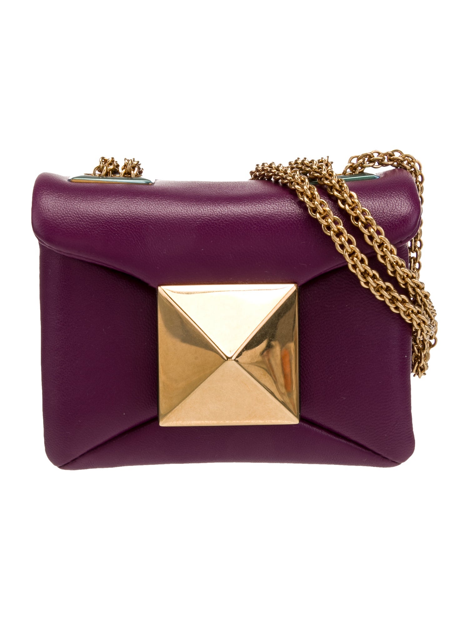 Valentino Rockstud Crossbody Bag w/ Tags - Purple Crossbody Bags ...