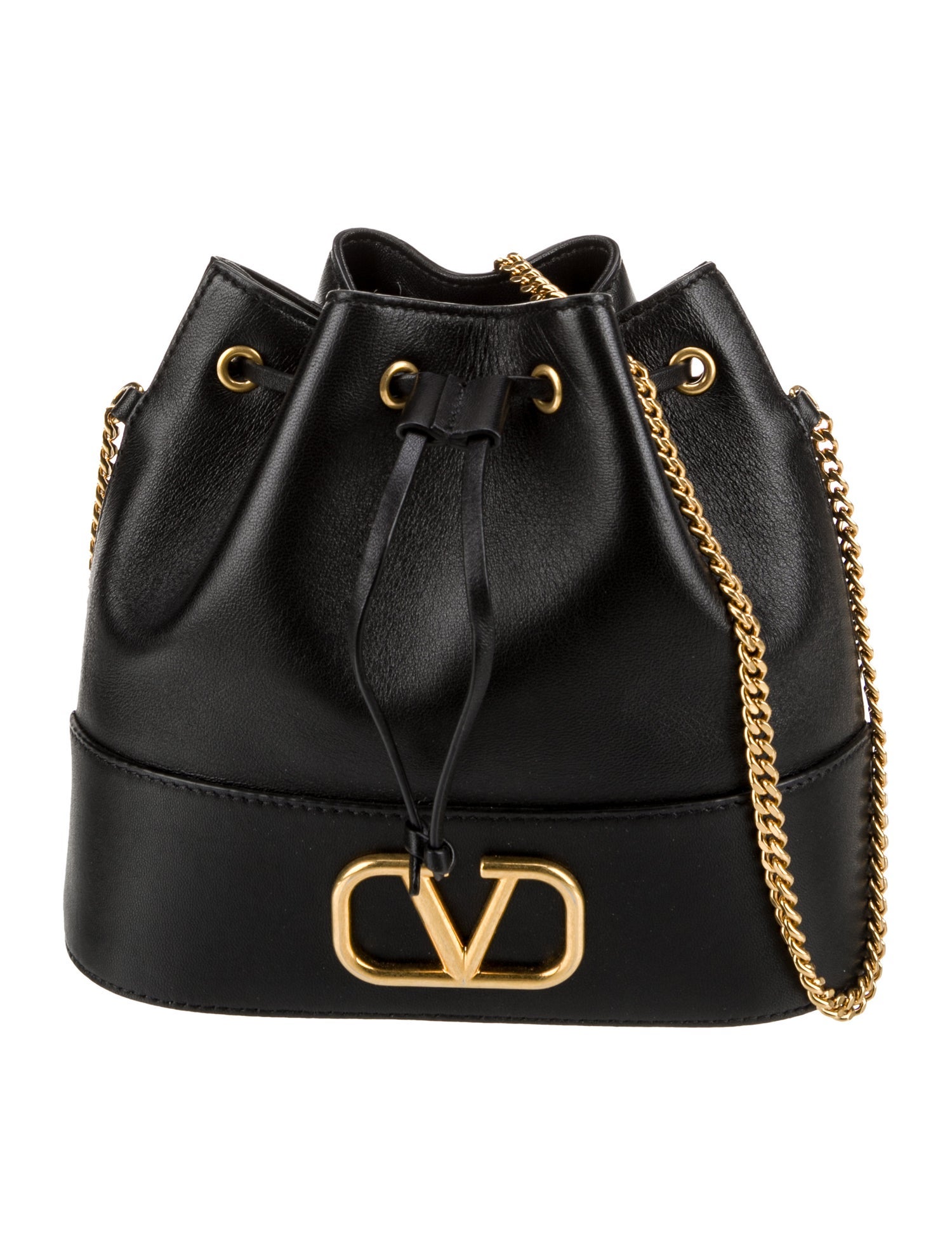 Valentino Signature Bucket Bag Mini - Black Bucket Bags, Handbags ...