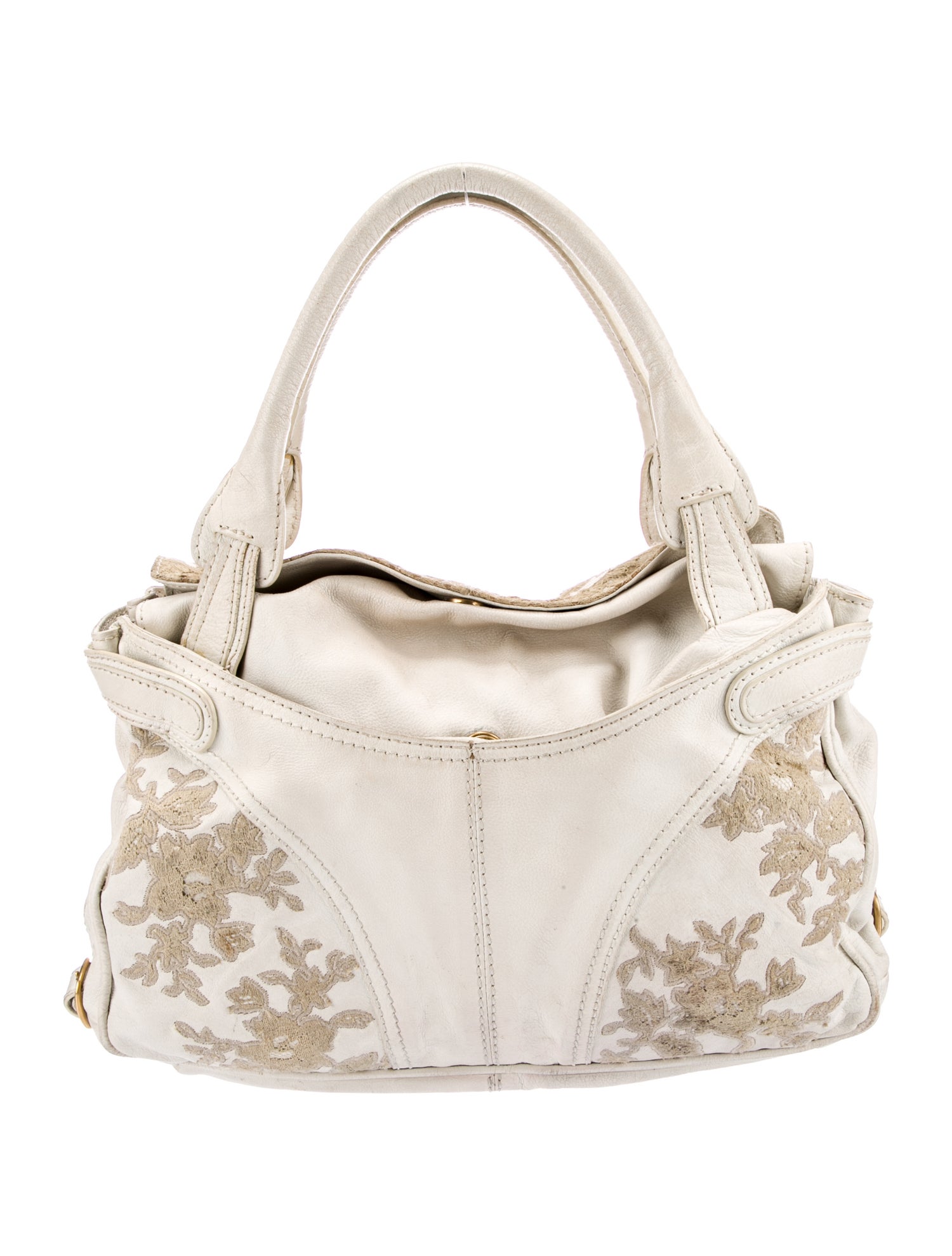 Valentino Leather Top Handle Bag - Neutrals Handle Bags, Handbags ...
