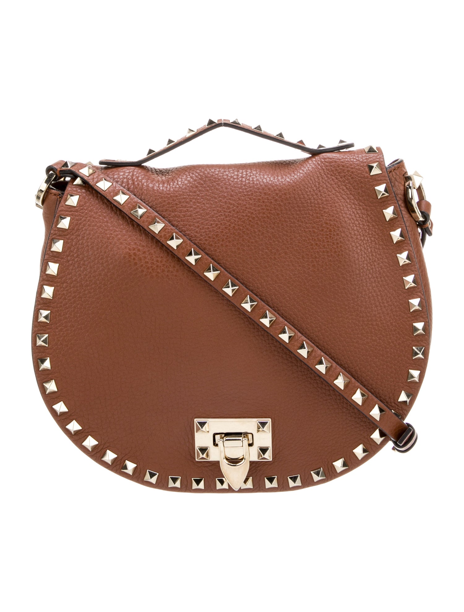 Valentino Rockstud Crossbody Bag - Brown Crossbody Bags, Handbags ...