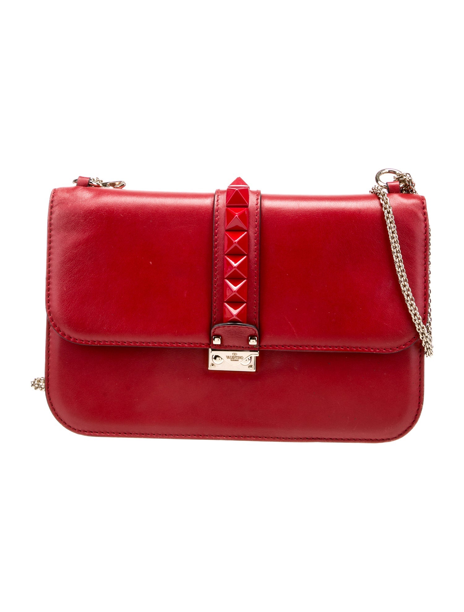 Valentino Rockstud Crossbody Bag - Burgundy Crossbody Bags, Handbags ...