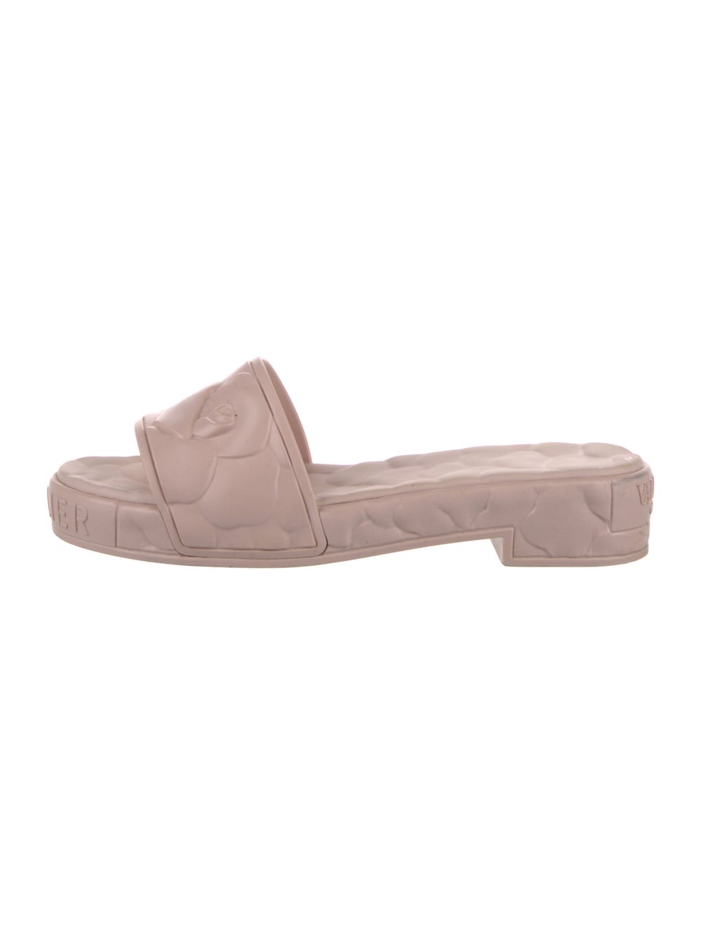 Valentino Rubber Slides Pink Crossover Straps - Gem
