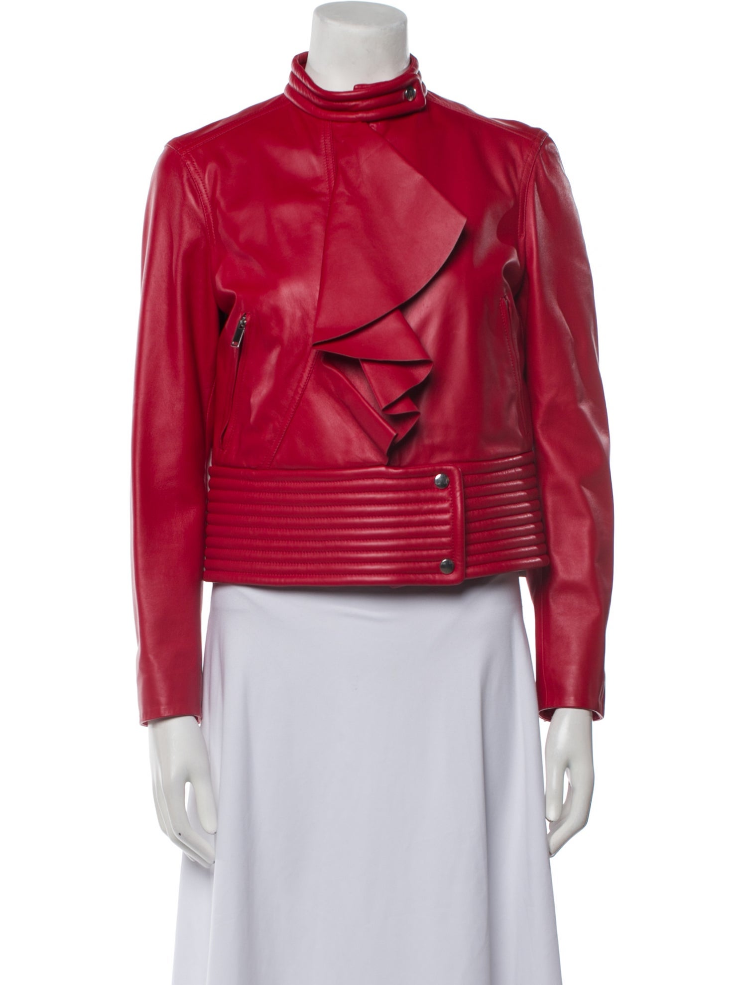 Valentino Leather Jacket - Red Jackets, Clothing - VAL490286 | The RealReal