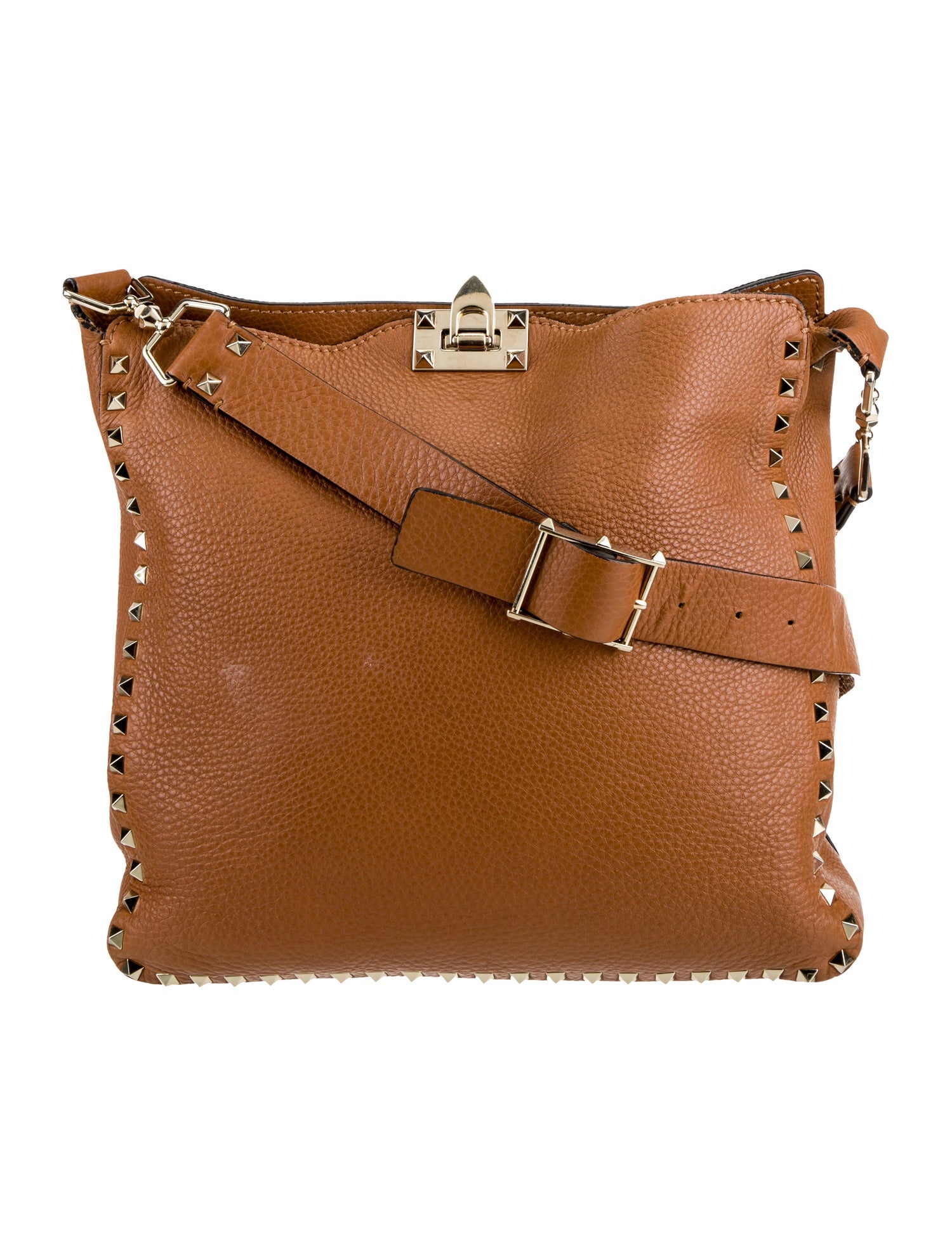 Valentino Signature Messenger Bag - Brown Crossbody Bags, Handbags ...