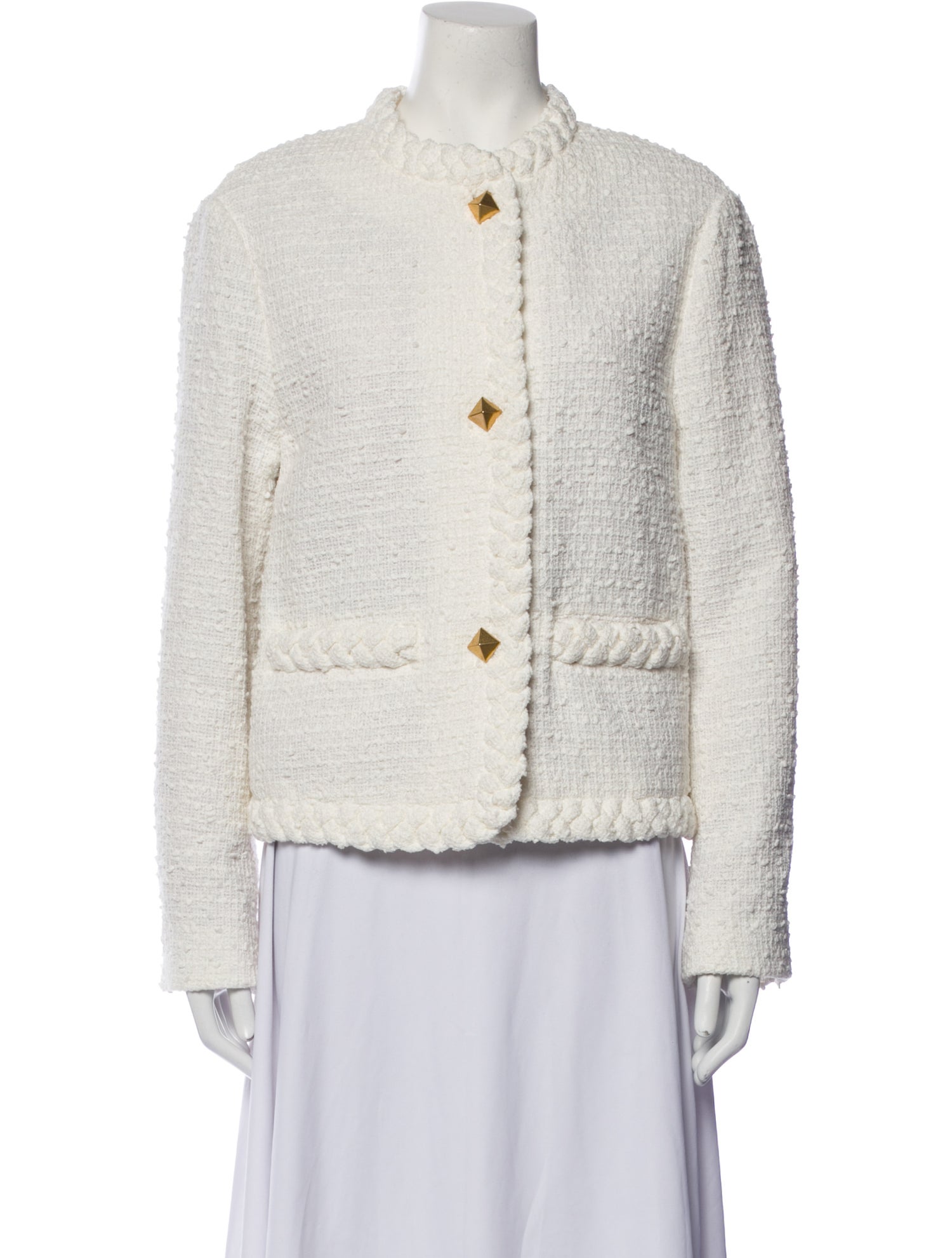 Valentino Tweed Pattern Evening Jacket - Neutrals Jackets, Clothing ...