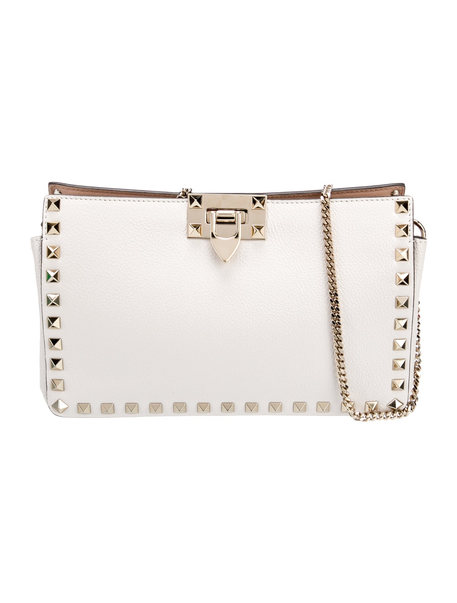Valentino Rockstud Shoulder Bag Small - Neutrals Shoulder Bags ...