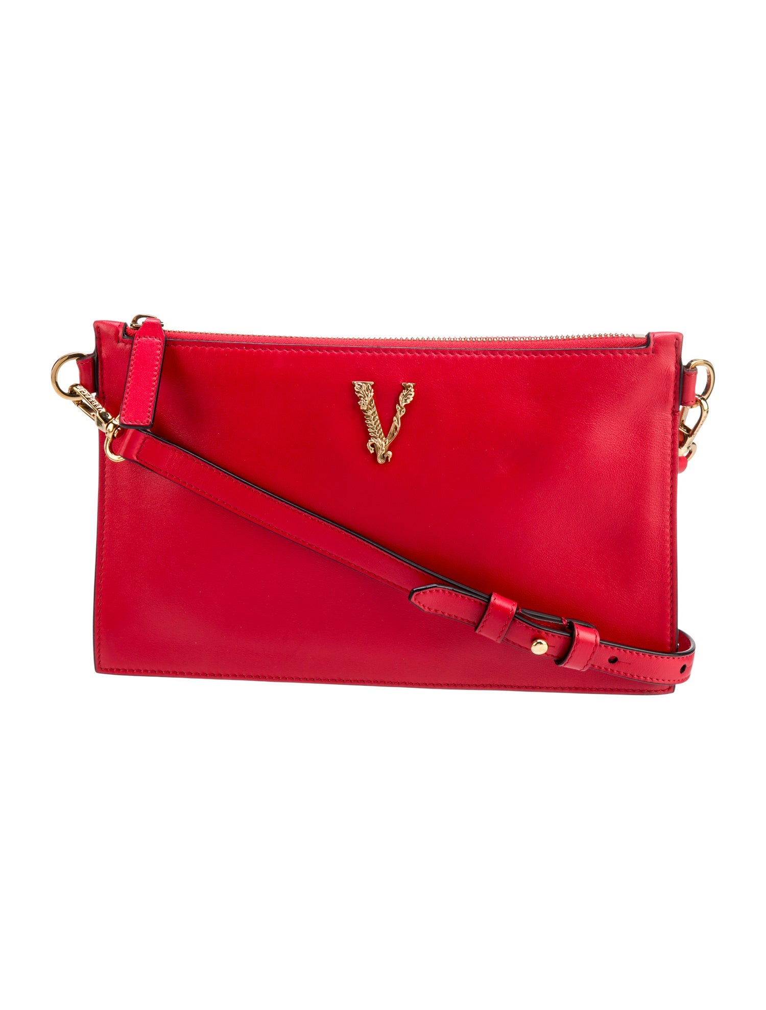 Versace Leather Crossbody Bag - Red Crossbody Bags, Handbags ...