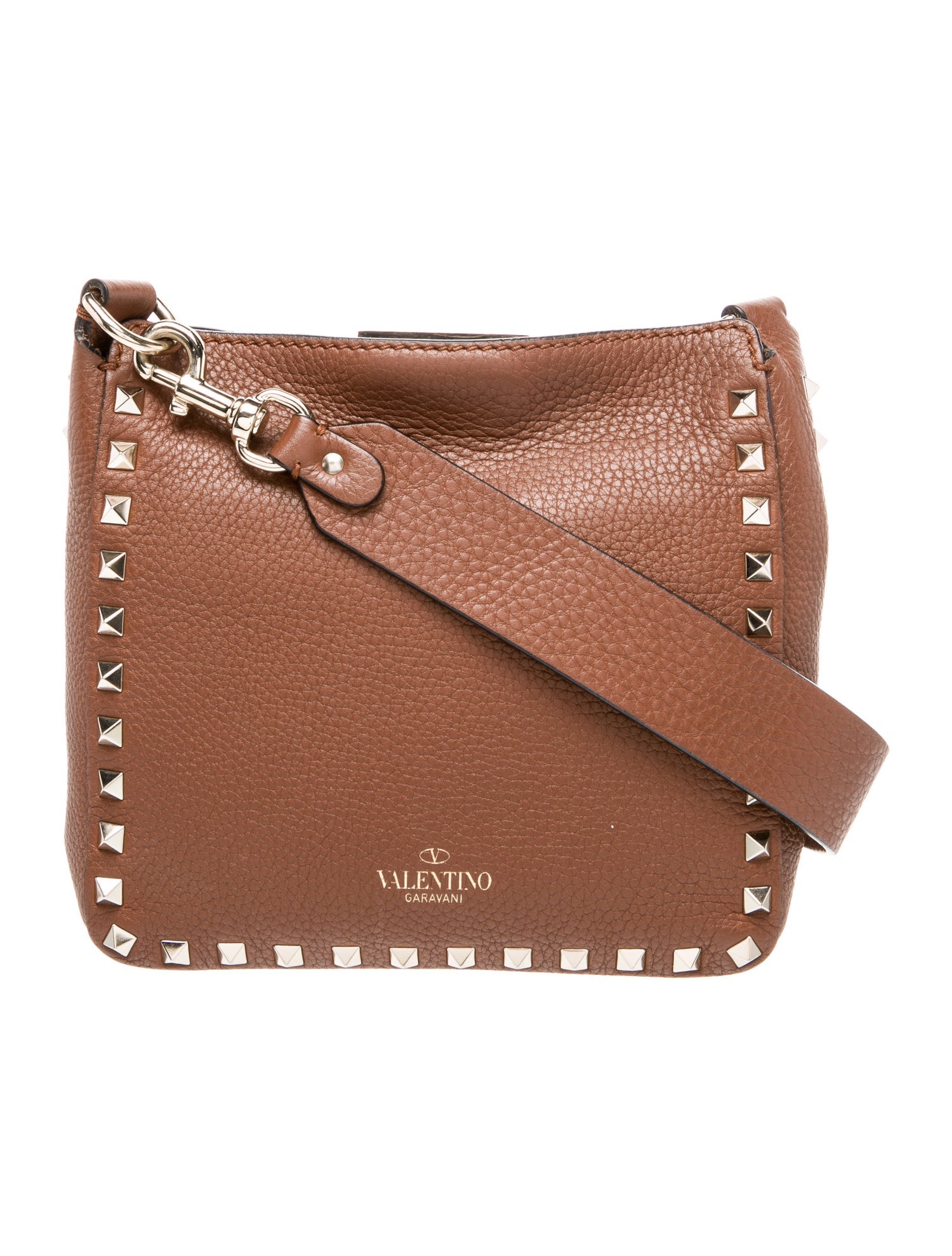 Valentino Rockstud Crossbody Bag - Brown Crossbody Bags, Handbags ...