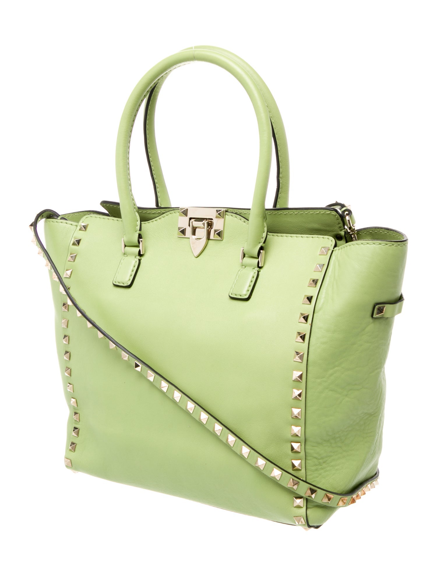 Valentino Rockstud Shoulder Bag Medium - Green Shoulder Bags, Handbags ...