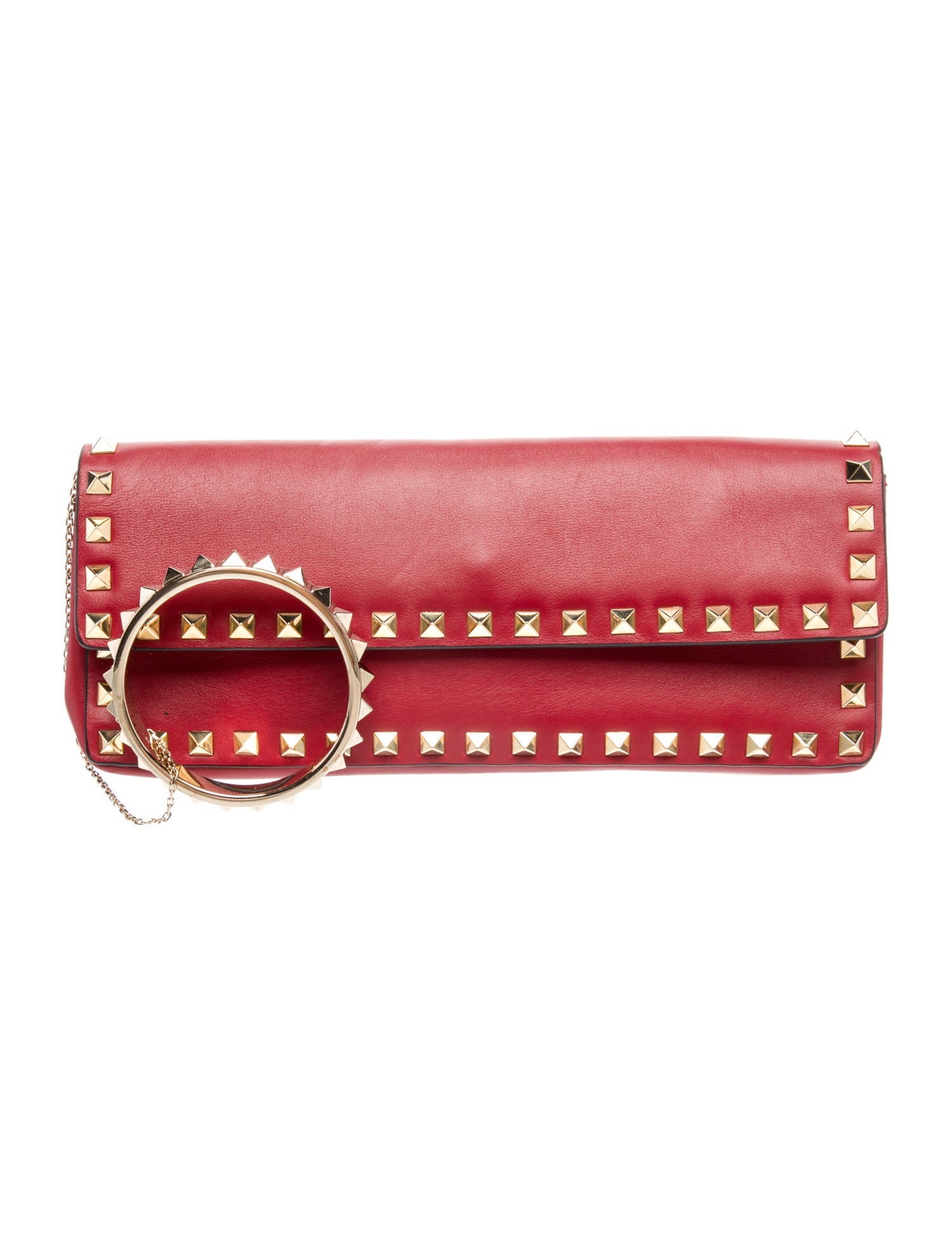 Valentino Rockstud Clutch - Red Clutches, Handbags - VAL508685 | The ...