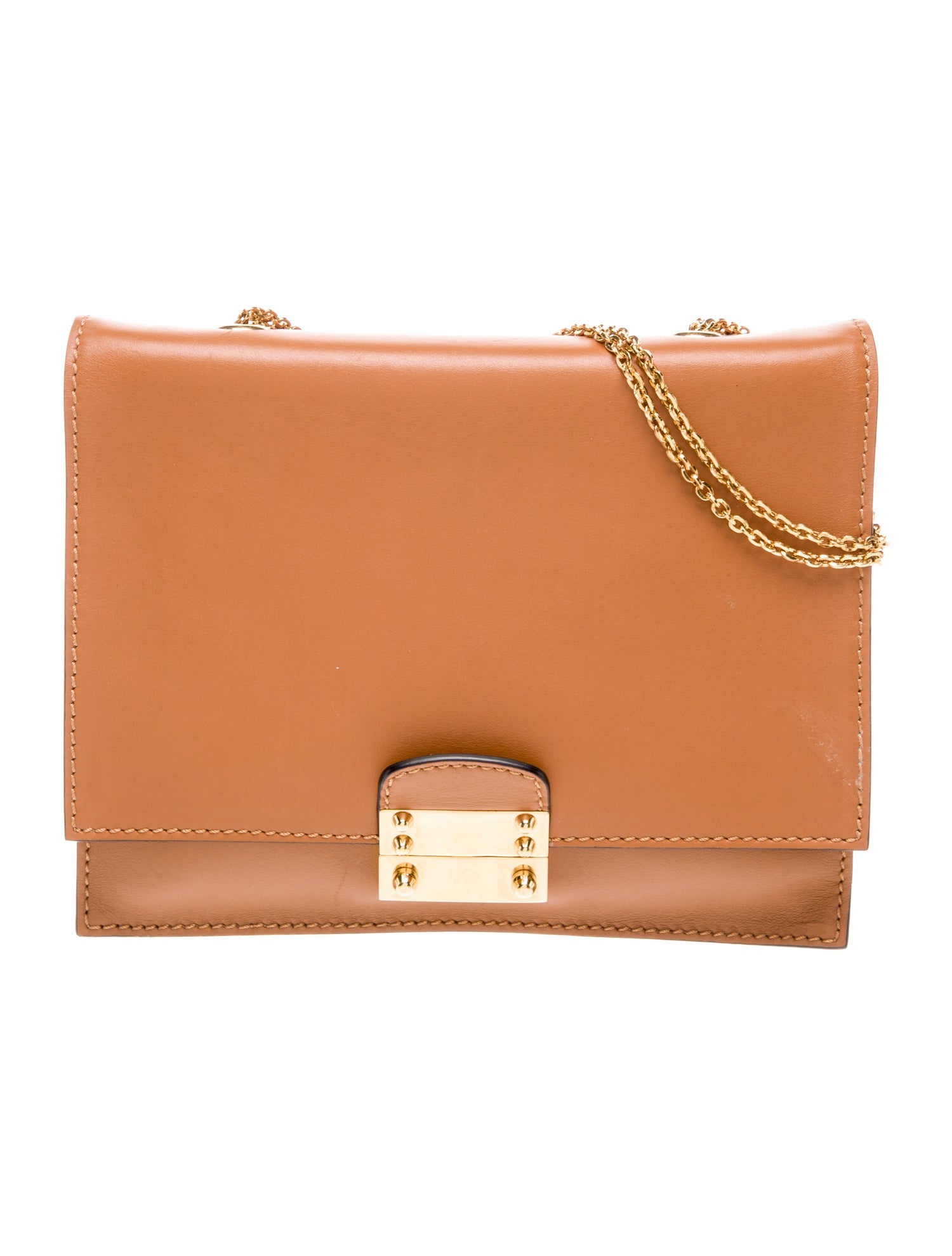 Valentino Leather Shoulder Bag - Brown Shoulder Bags, Handbags ...