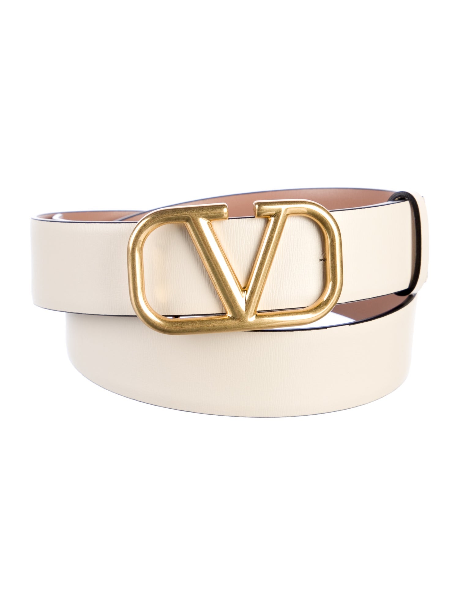 Valentino Skinny Leather Belt w/ Tags - White Belts, Accessories ...