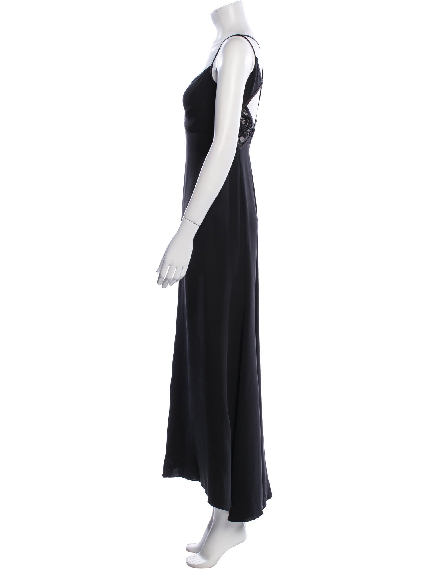 Versace Mock Neck Long Dress - Black Dresses, Clothing - GVE58291 | The ...