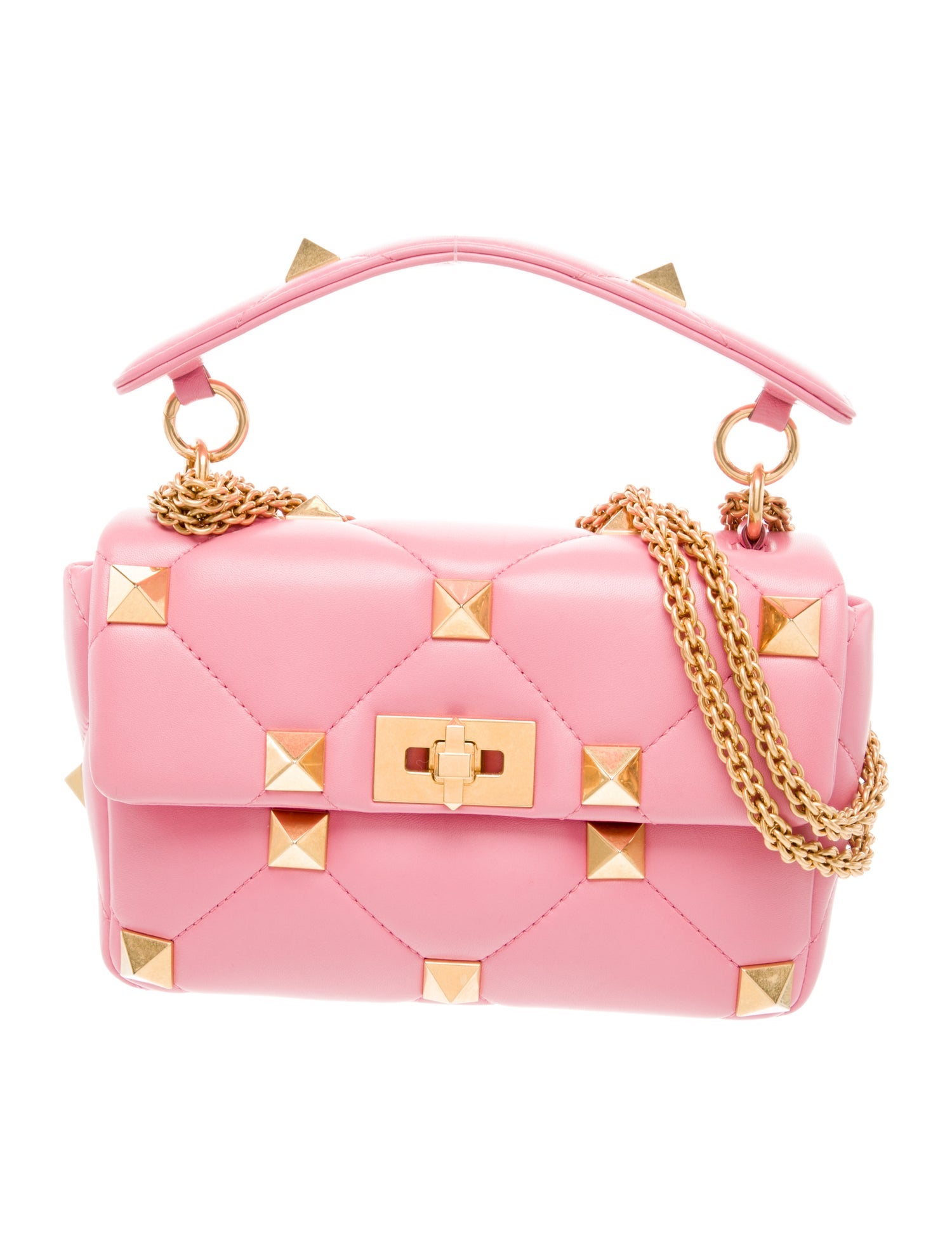 Valentino Roman Stud Crossbody Bag - Pink Crossbody Bags, Handbags ...