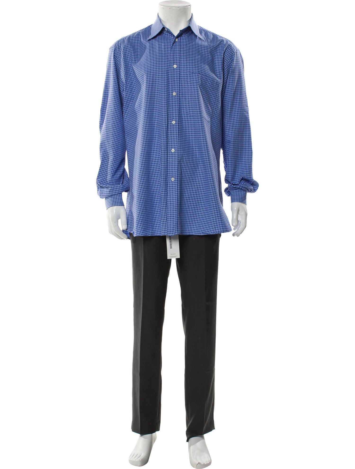 Valentino Vintage Late 1990's - Early 2000's Dress Shirt - Blue Dress ...