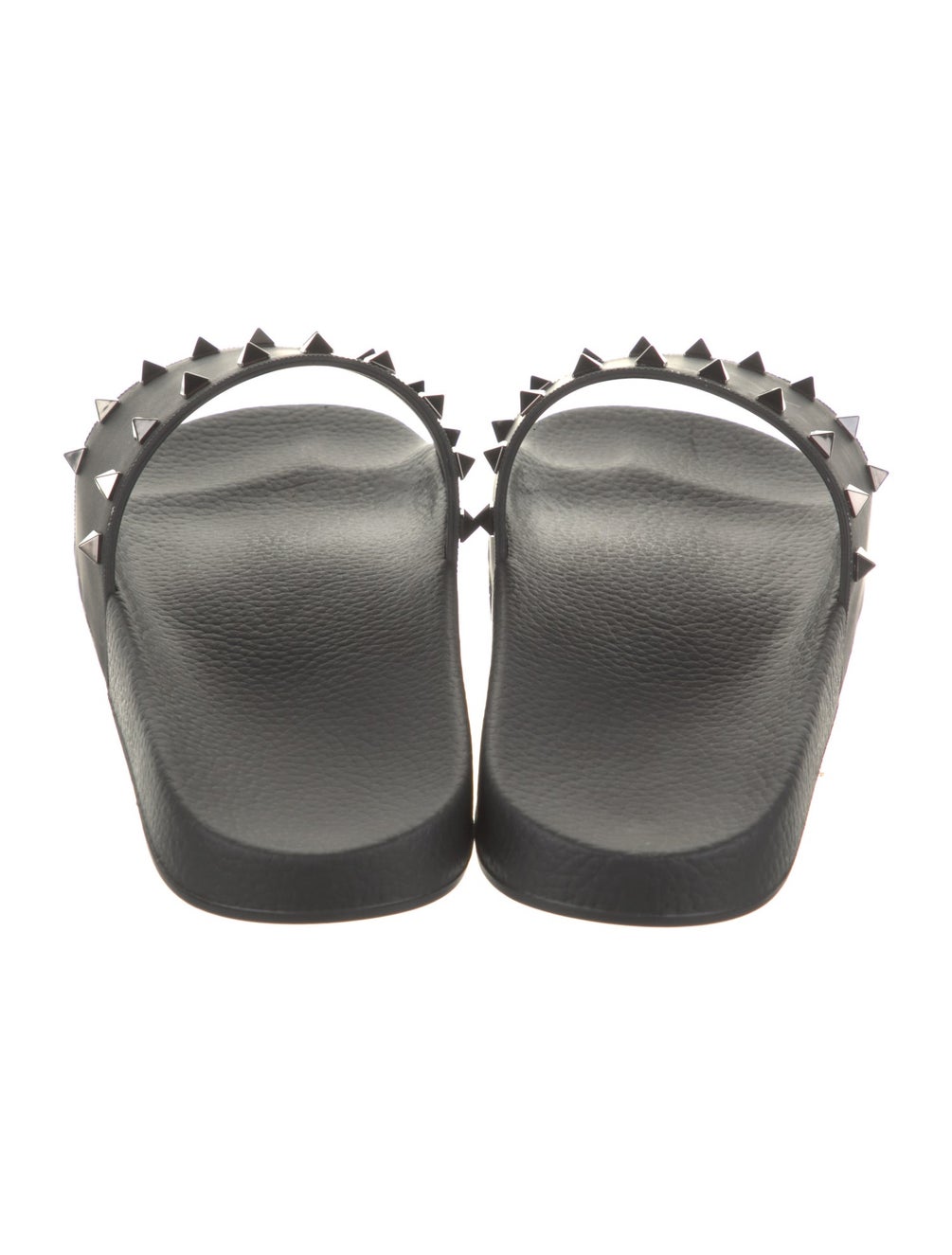 Valentino Rubber Studded Accents Slides - Black Sandals, Shoes ...