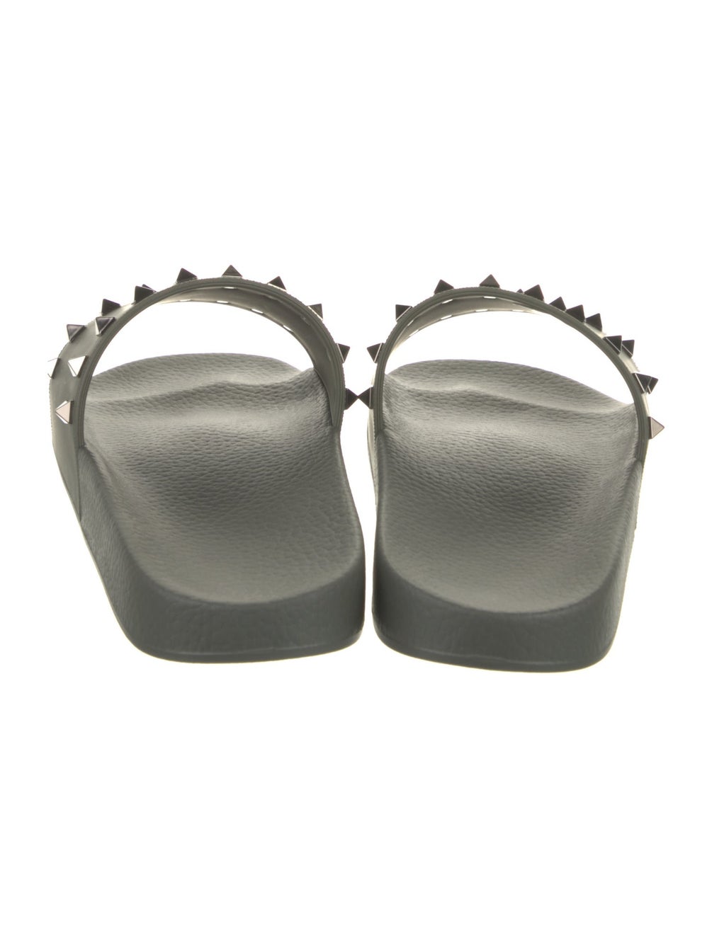 Valentino Rubber Studded Accents Slides - Green Sandals, Shoes ...