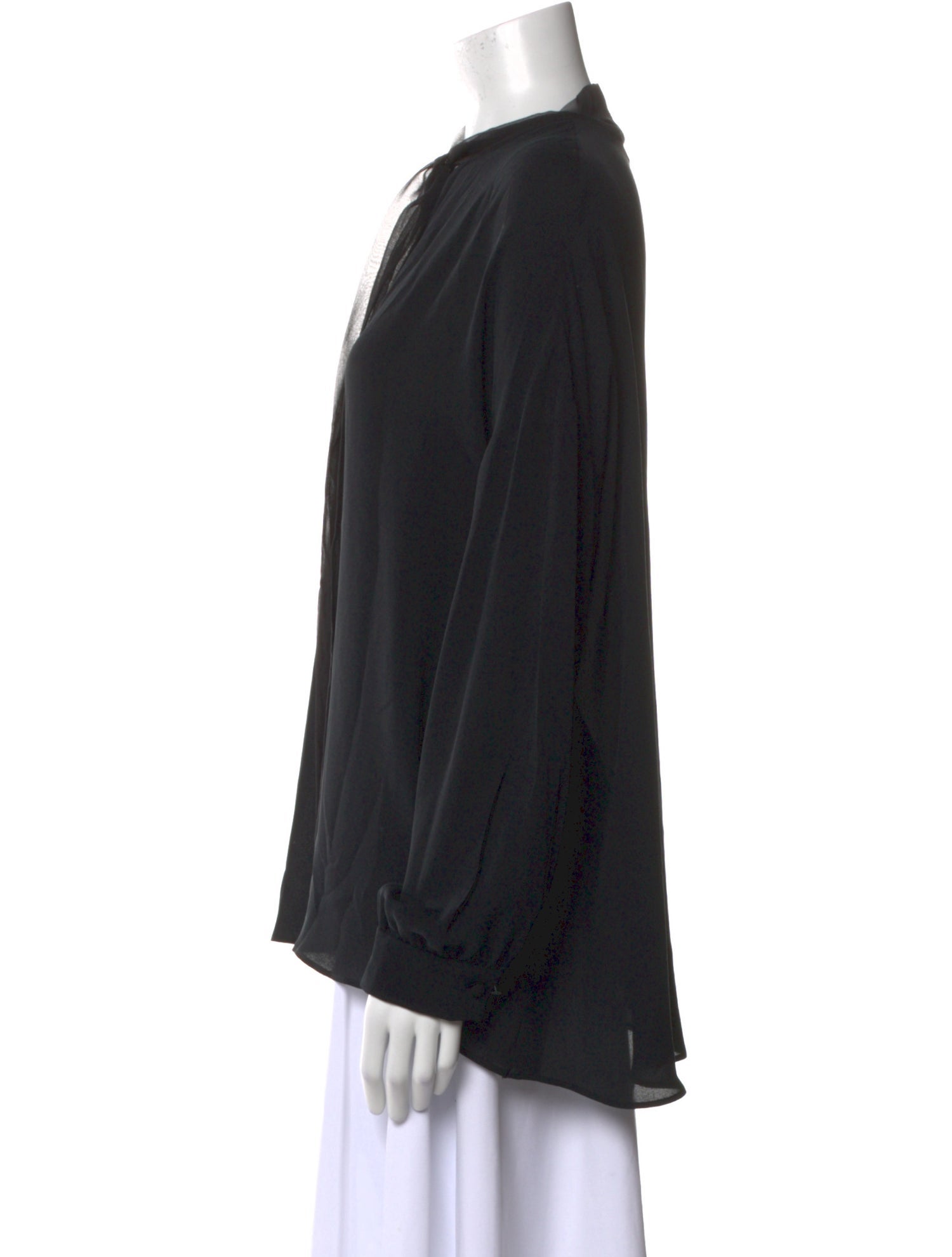 The Row Vara Silk Blouse - Black Tops, Clothing - THR191857 | The RealReal