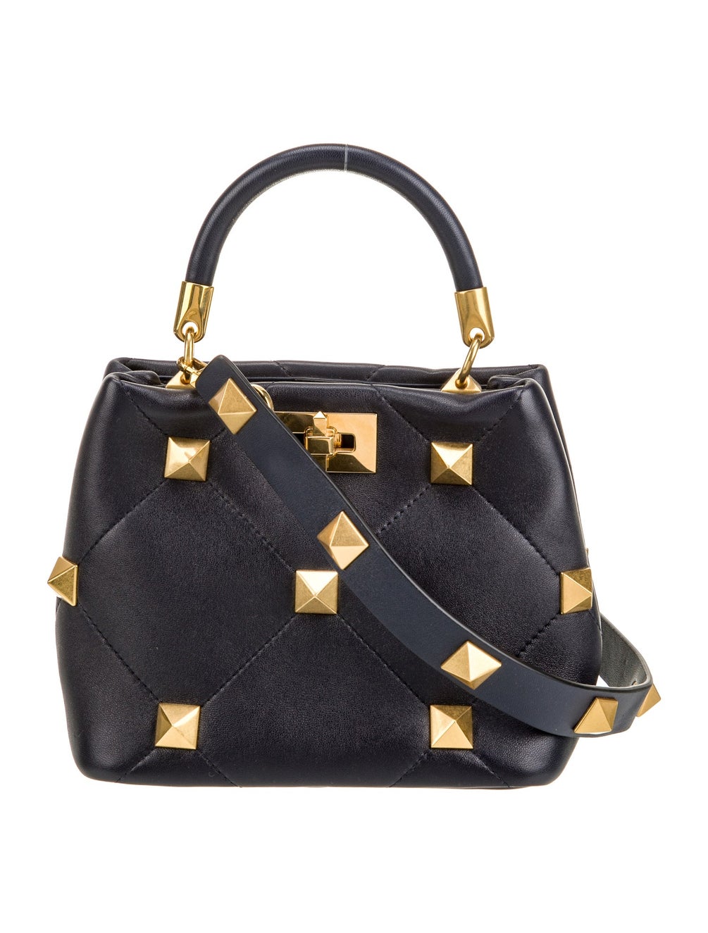 Valentino Leather Top Handle Bag - Blue Handle Bags, Handbags ...