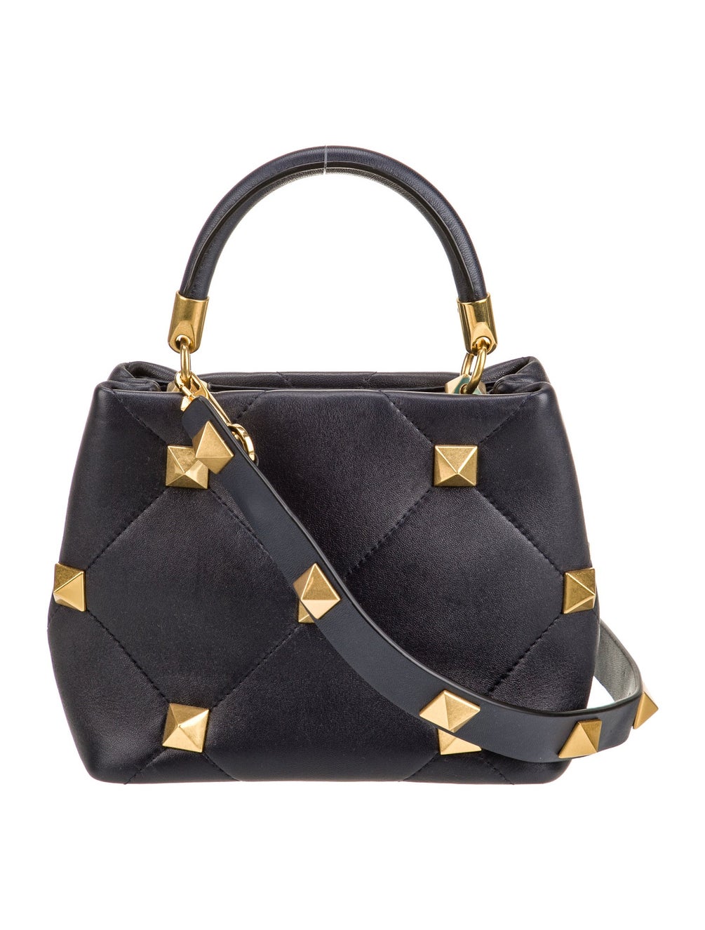 Valentino Leather Top Handle Bag - Blue Handle Bags, Handbags ...