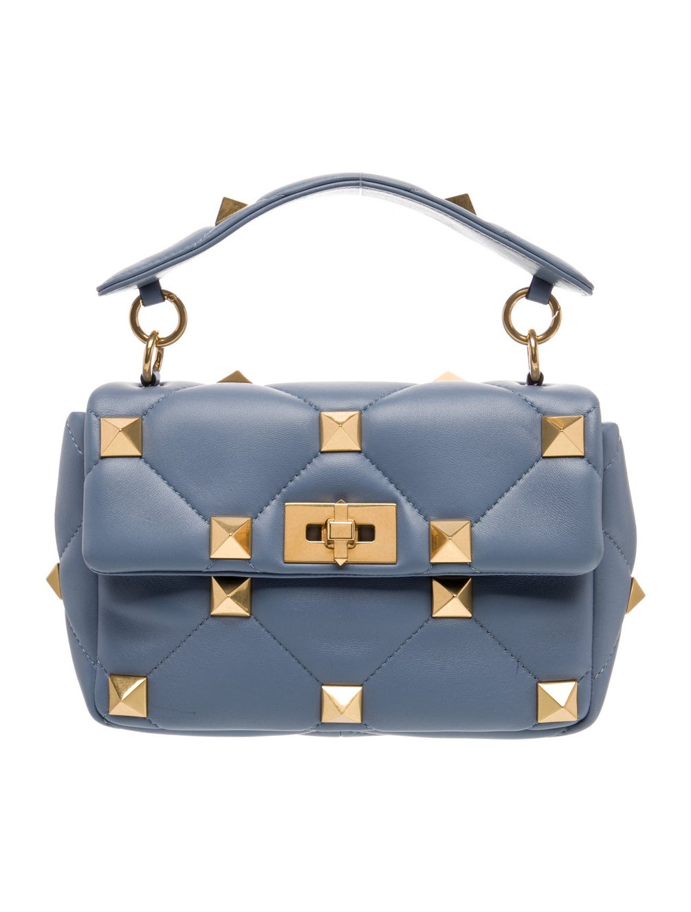 Valentino Leather Top Handle Bag - Blue Handle Bags, Handbags ...