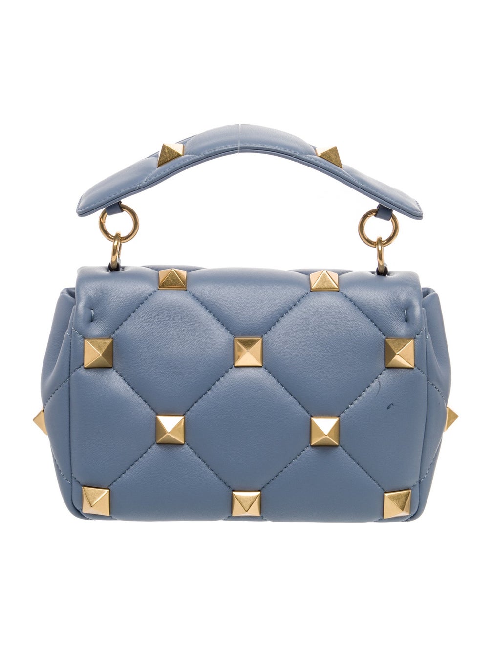 Valentino Leather Top Handle Bag - Blue Handle Bags, Handbags ...