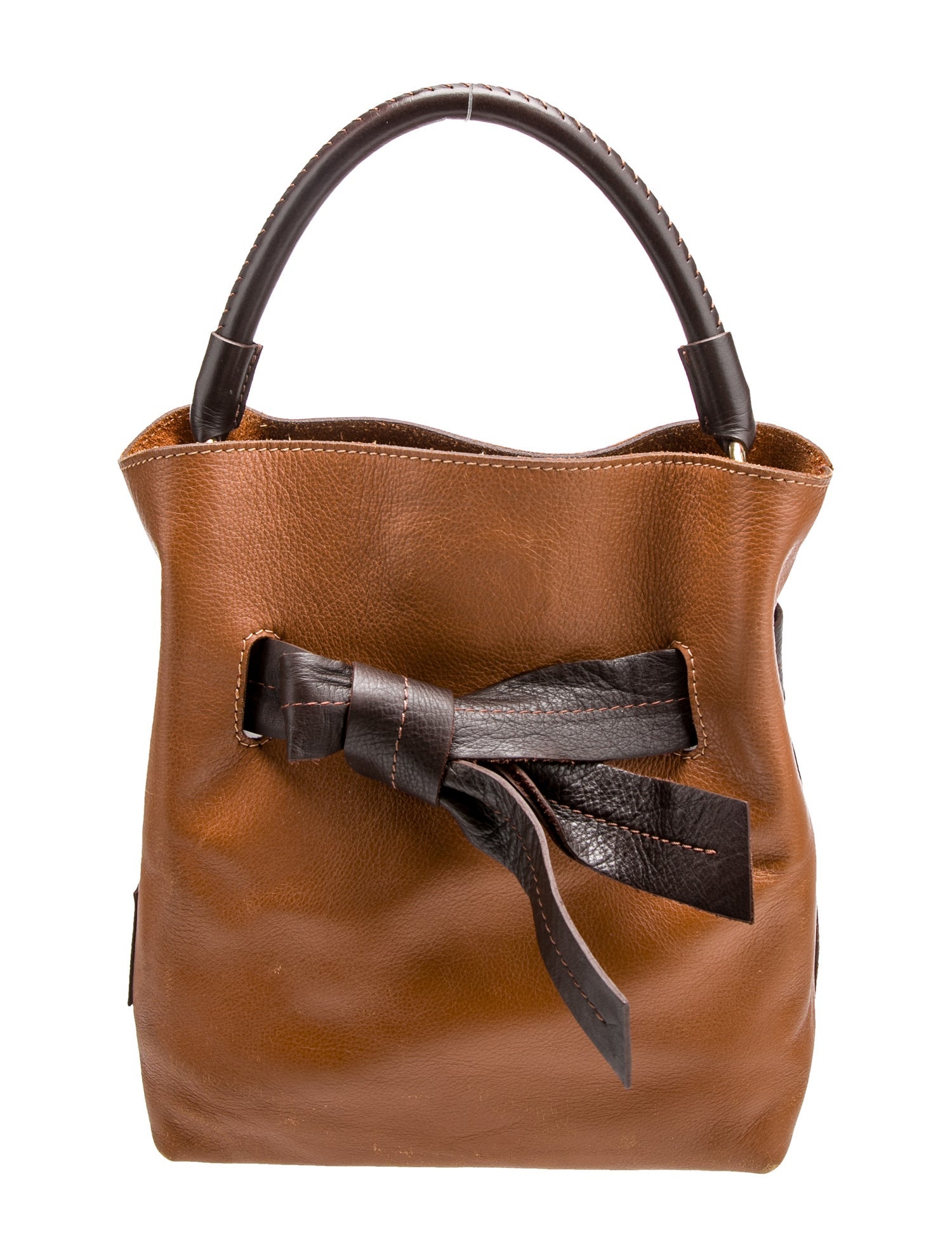 Valentino Leather Shoulder Bag - Brown Shoulder Bags, Handbags ...