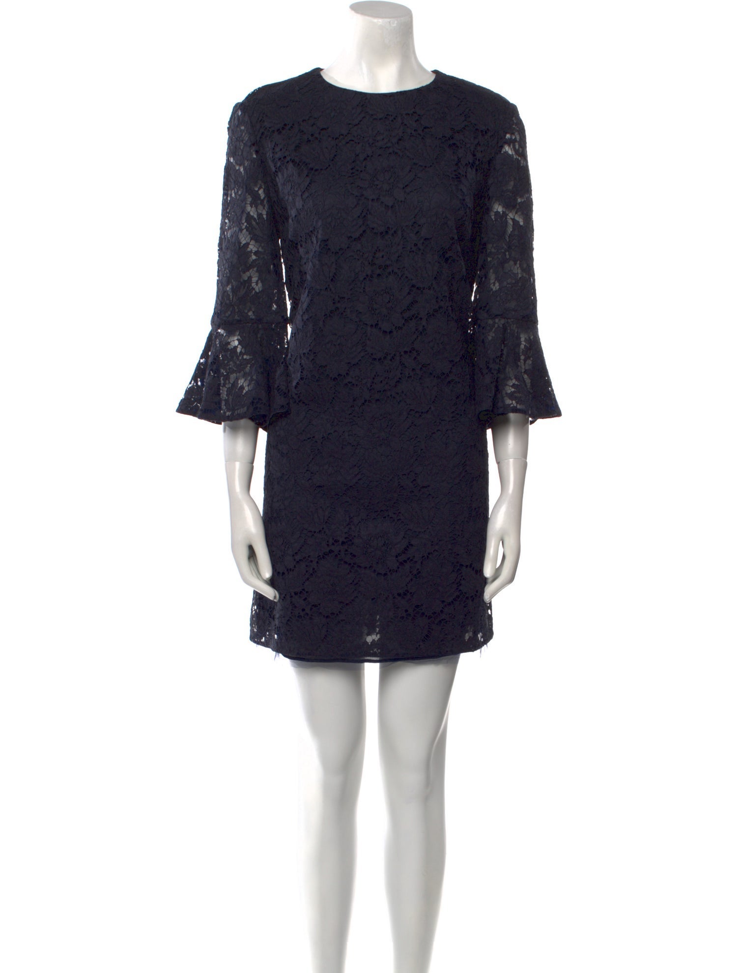 Valentino Lace Pattern Mini Dress - Blue Dresses, Clothing - VAL540265 ...