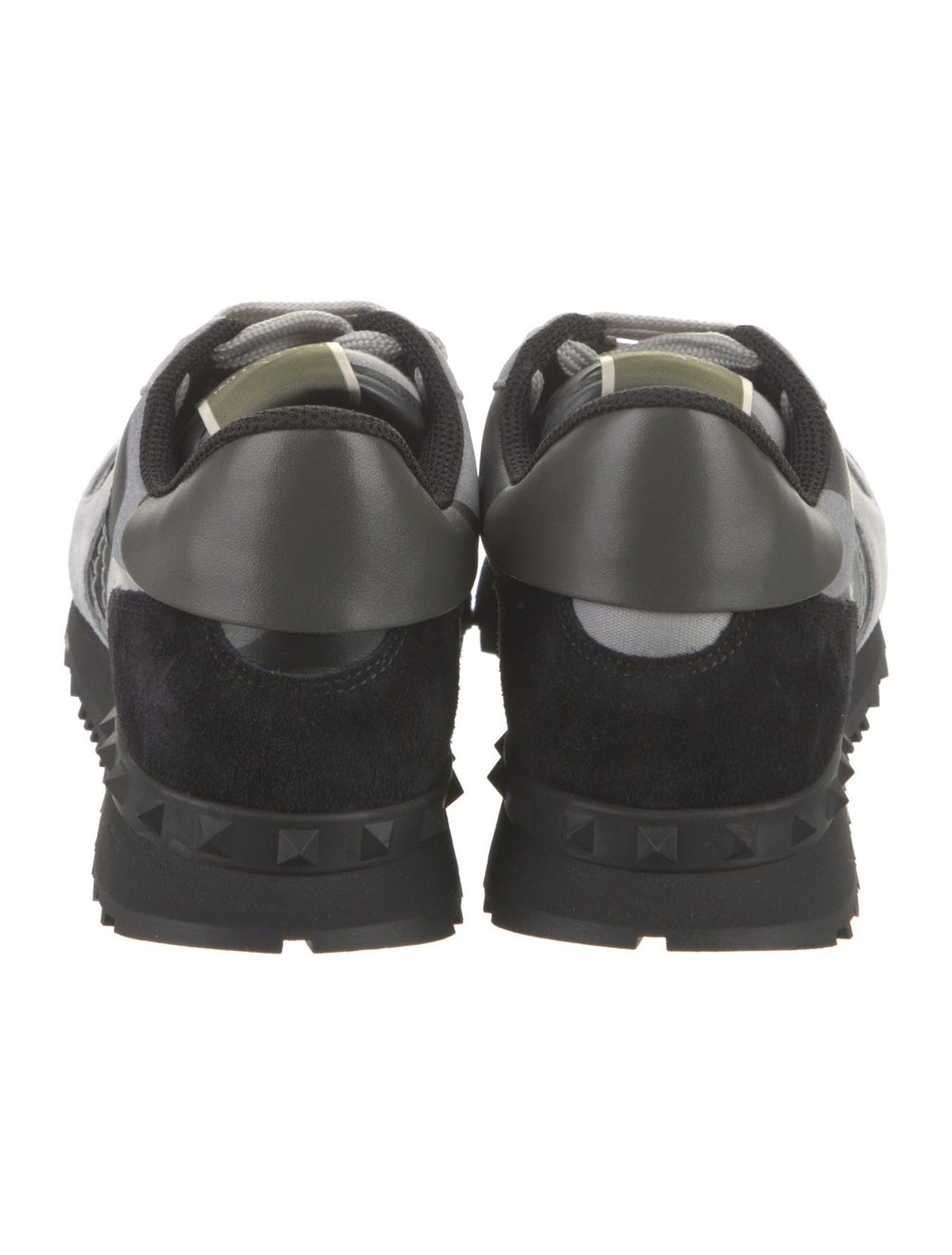 Valentino Leather Printed Sneakers - Grey Sneakers, Shoes - VAL540460 ...