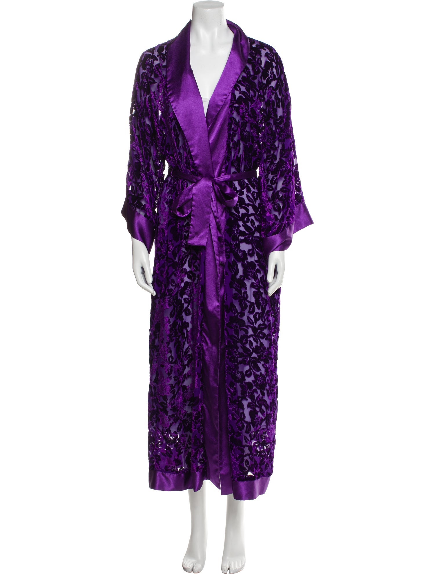 Valentino Patterned Robe - Purple Loungewear, Clothing - VAL541568 ...