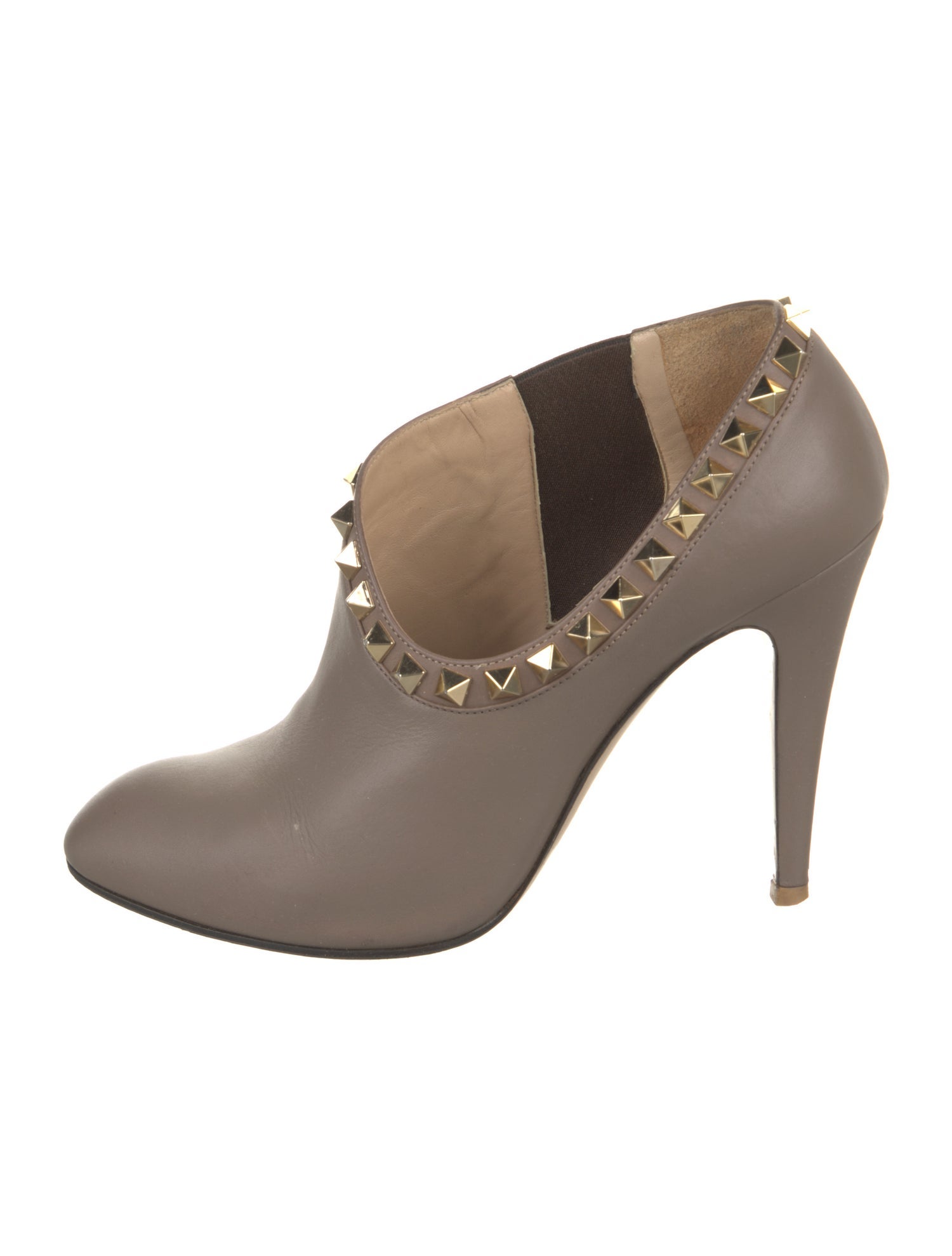 Valentino Rockstud Accents Leather D'Orsay Pumps - Gold Pumps, Shoes ...