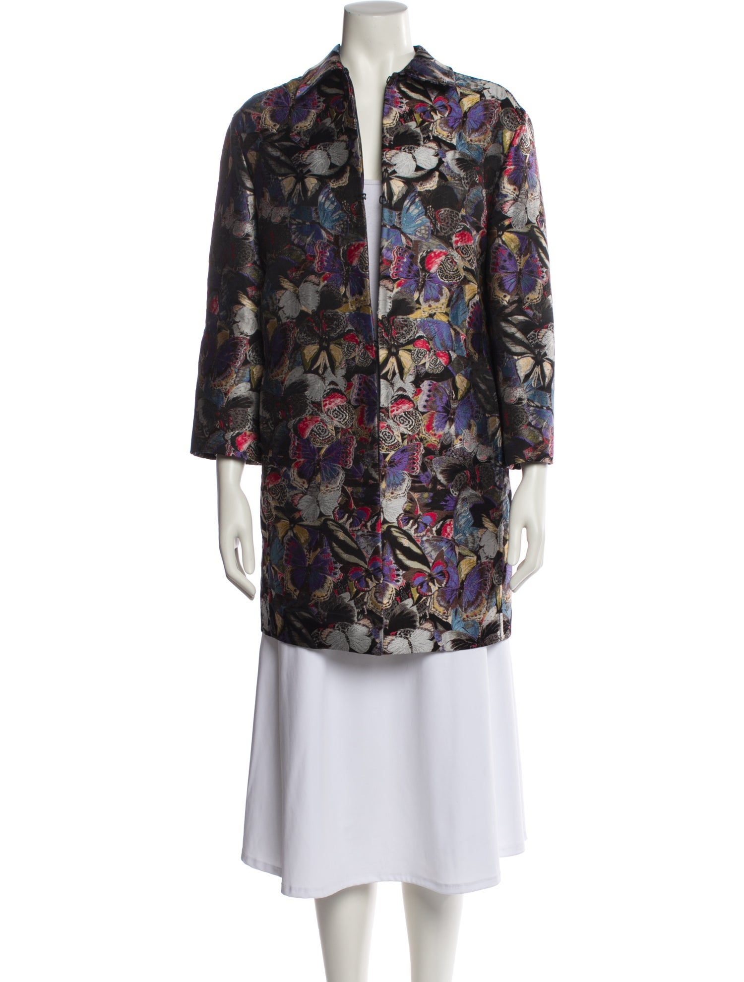 Valentino Printed Coat - Purple Coats, Clothing - VAL543626 | The RealReal