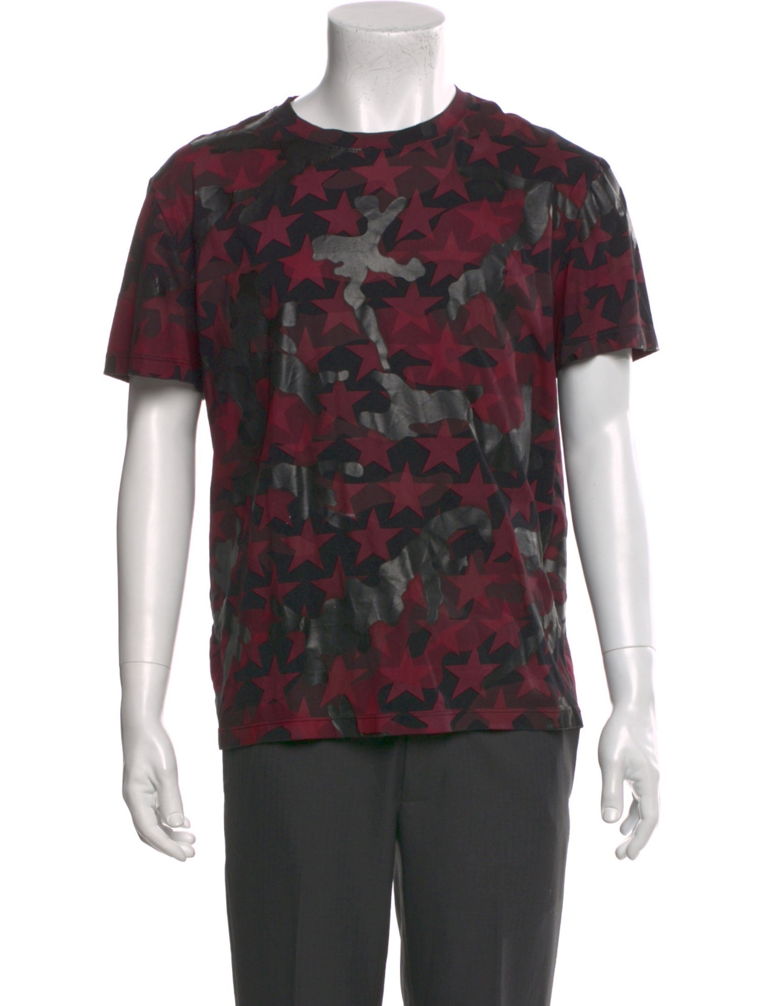 Valentino Rockstud Accents Printed T-Shirt - Black T-Shirts, Clothing ...