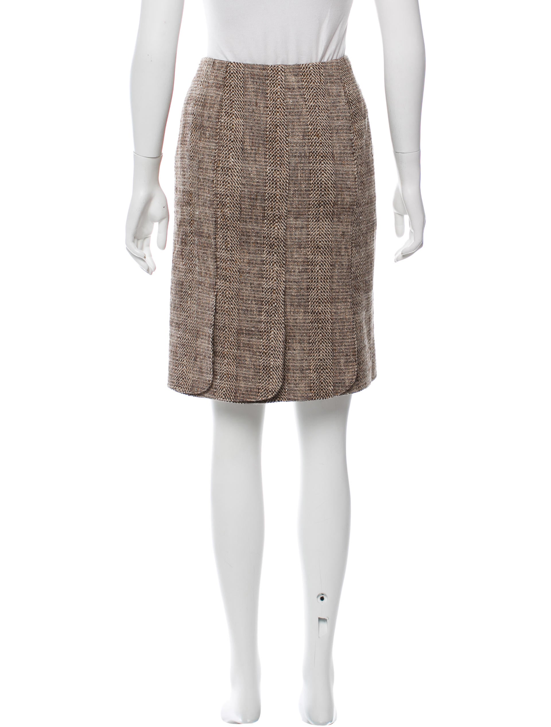 Valentino Tweed Pencil Skirt - Clothing - VAL58682 | The RealReal