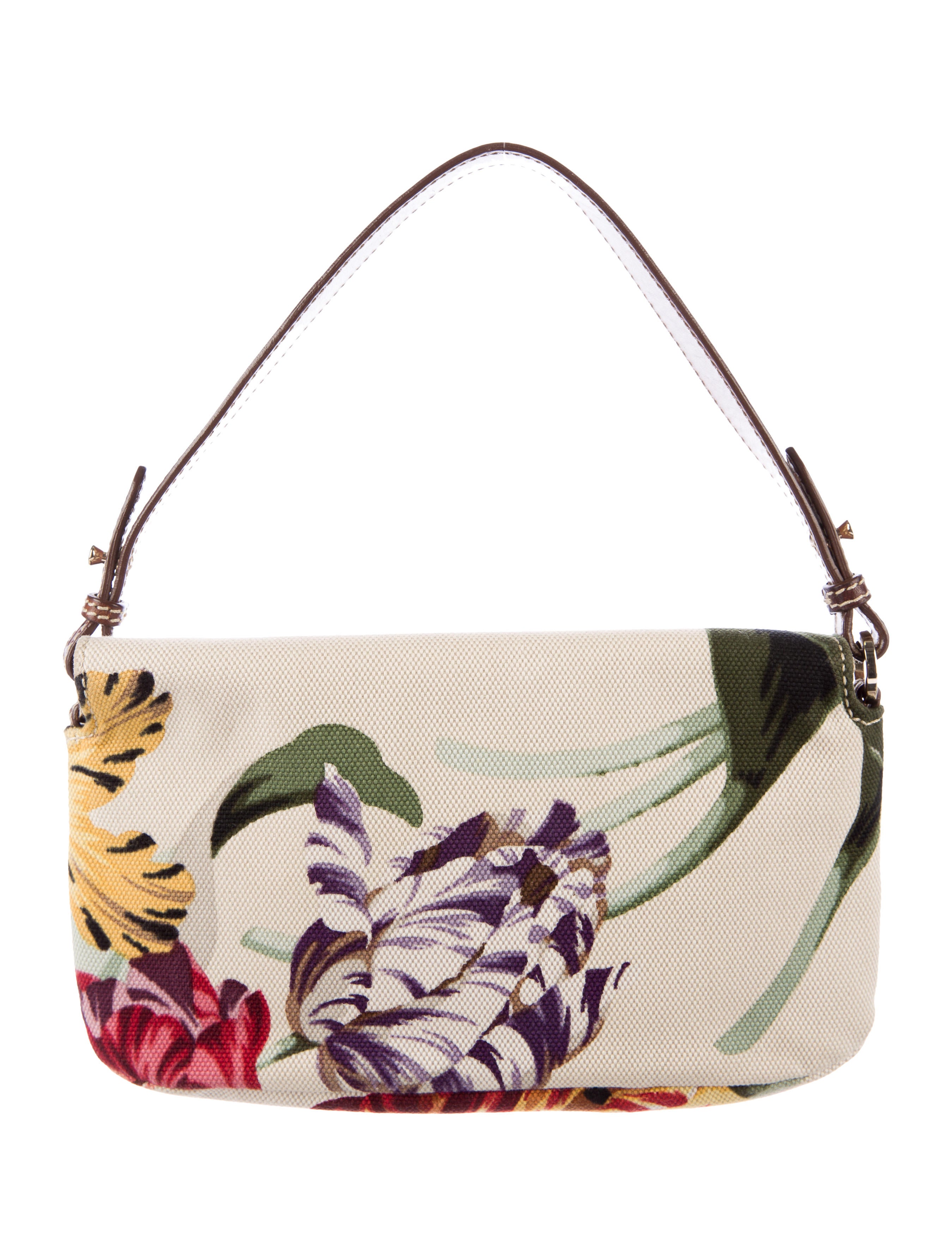 Valentino Floral Canvas Catch Bag - Handbags - VAL59508 | The RealReal