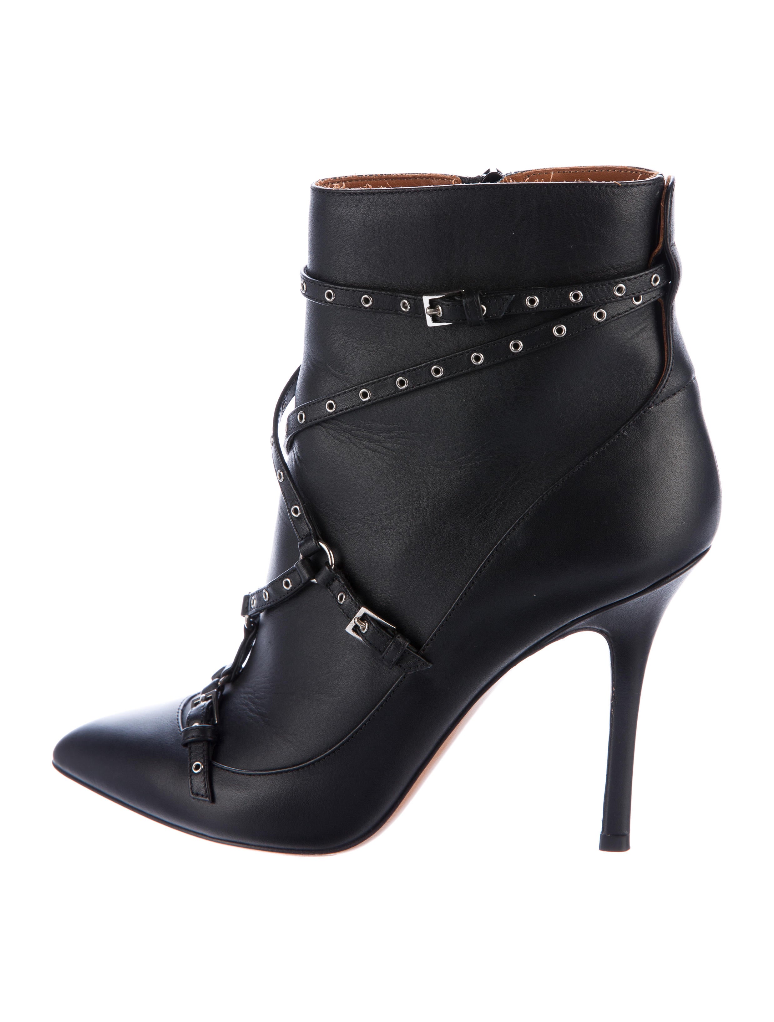 Valentino Leather Embellished Ankle Boots - Shoes - VAL65321 | The RealReal