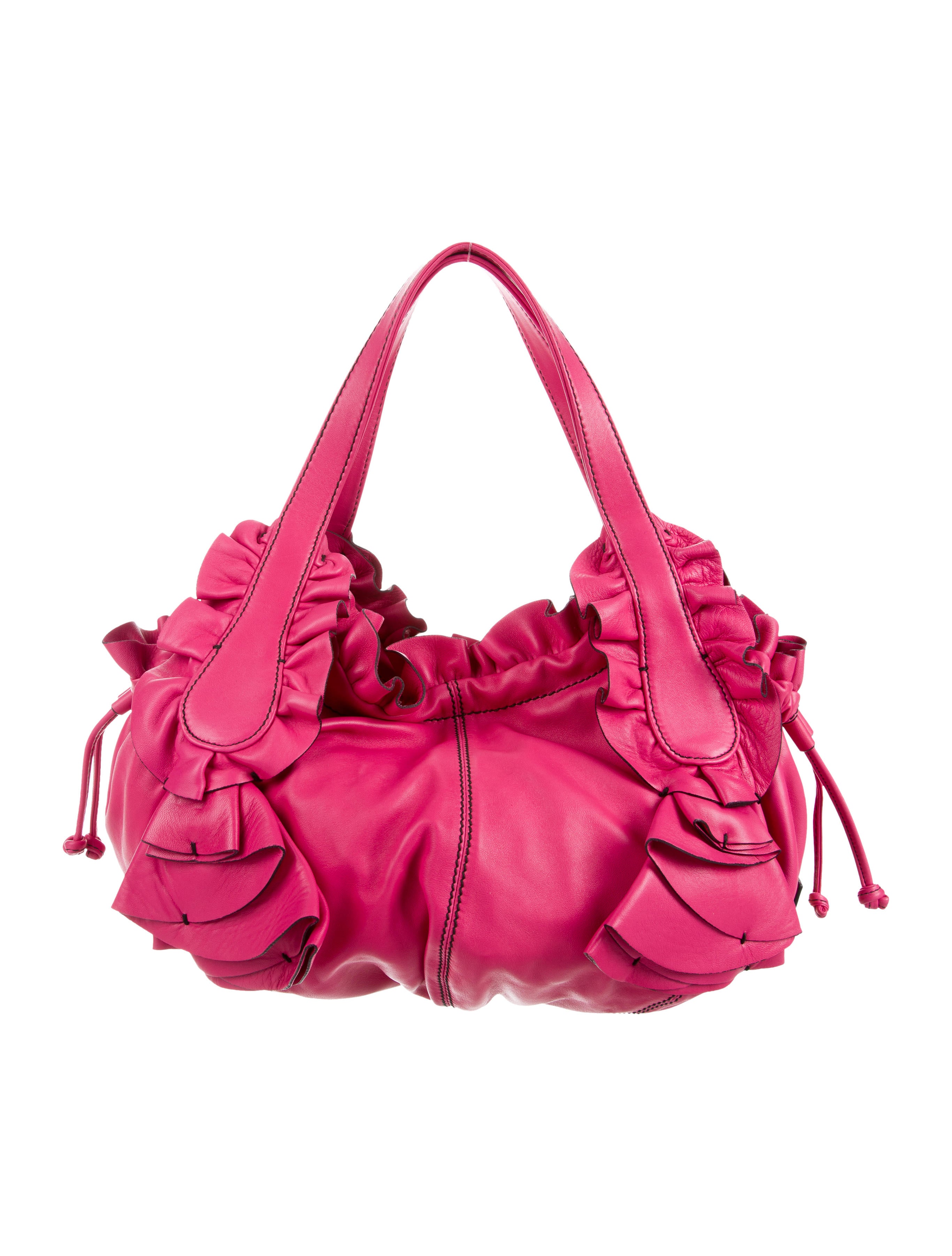 Valentino Ruffled Tote Bag - Handbags - VAL68466 | The RealReal