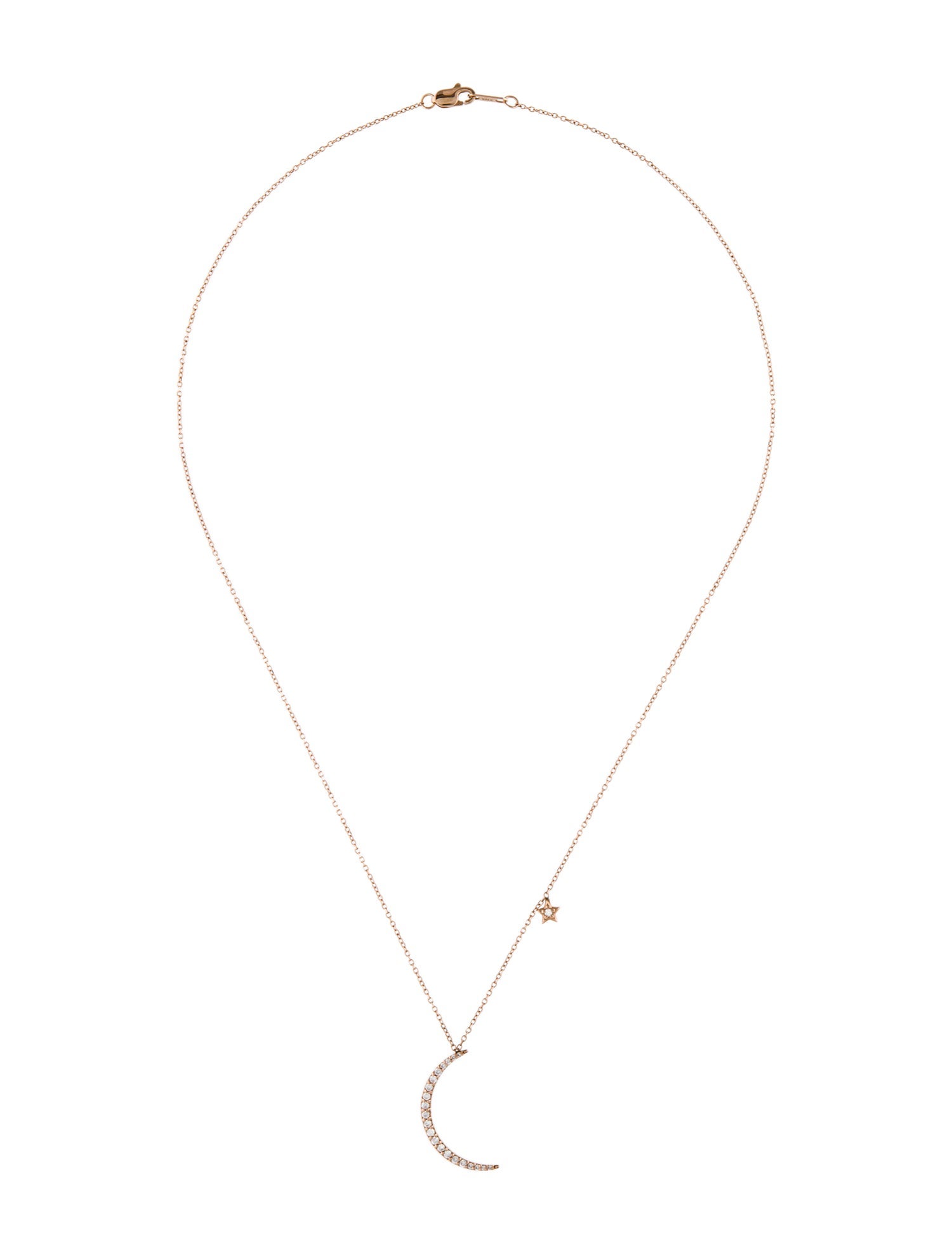 Vale 14K Diamond Crescent Moon & Star Pendant Necklace - Pendant ...