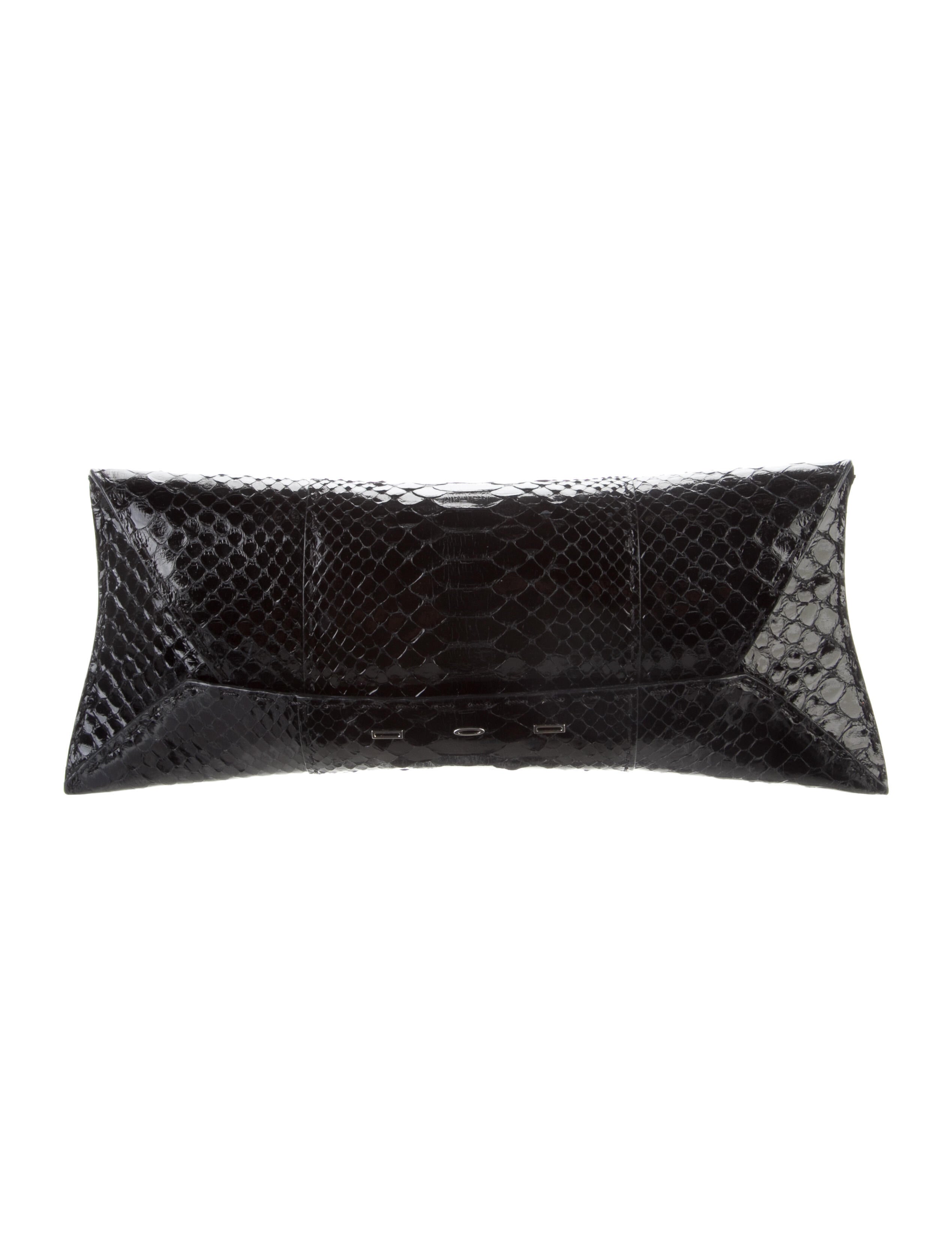VBH Python Clutch - Black Clutches, Handbags - VBH22656 | The RealReal