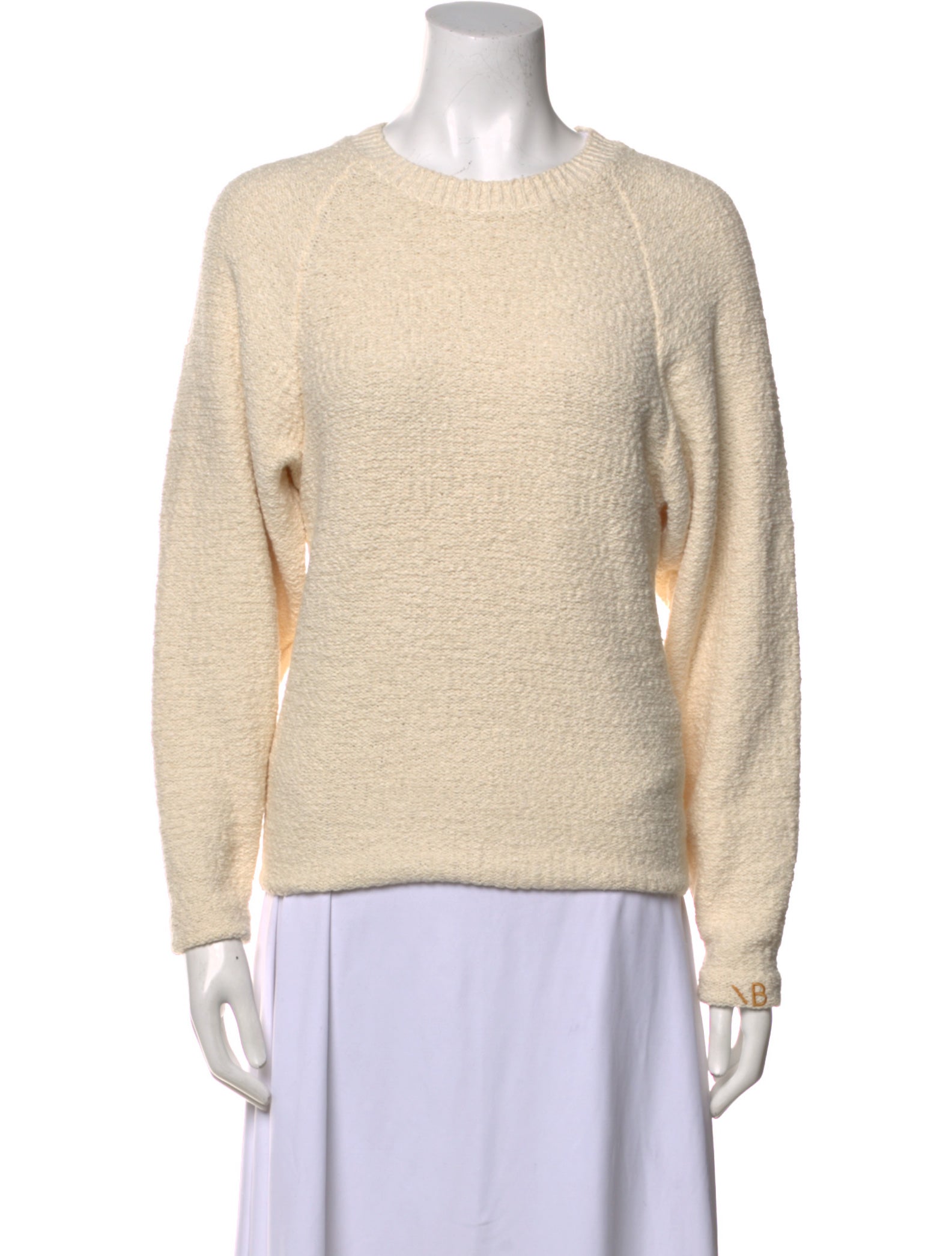 Victoria Beckham Crew Neck Sweater - Neutrals Knitwear, Clothing ...
