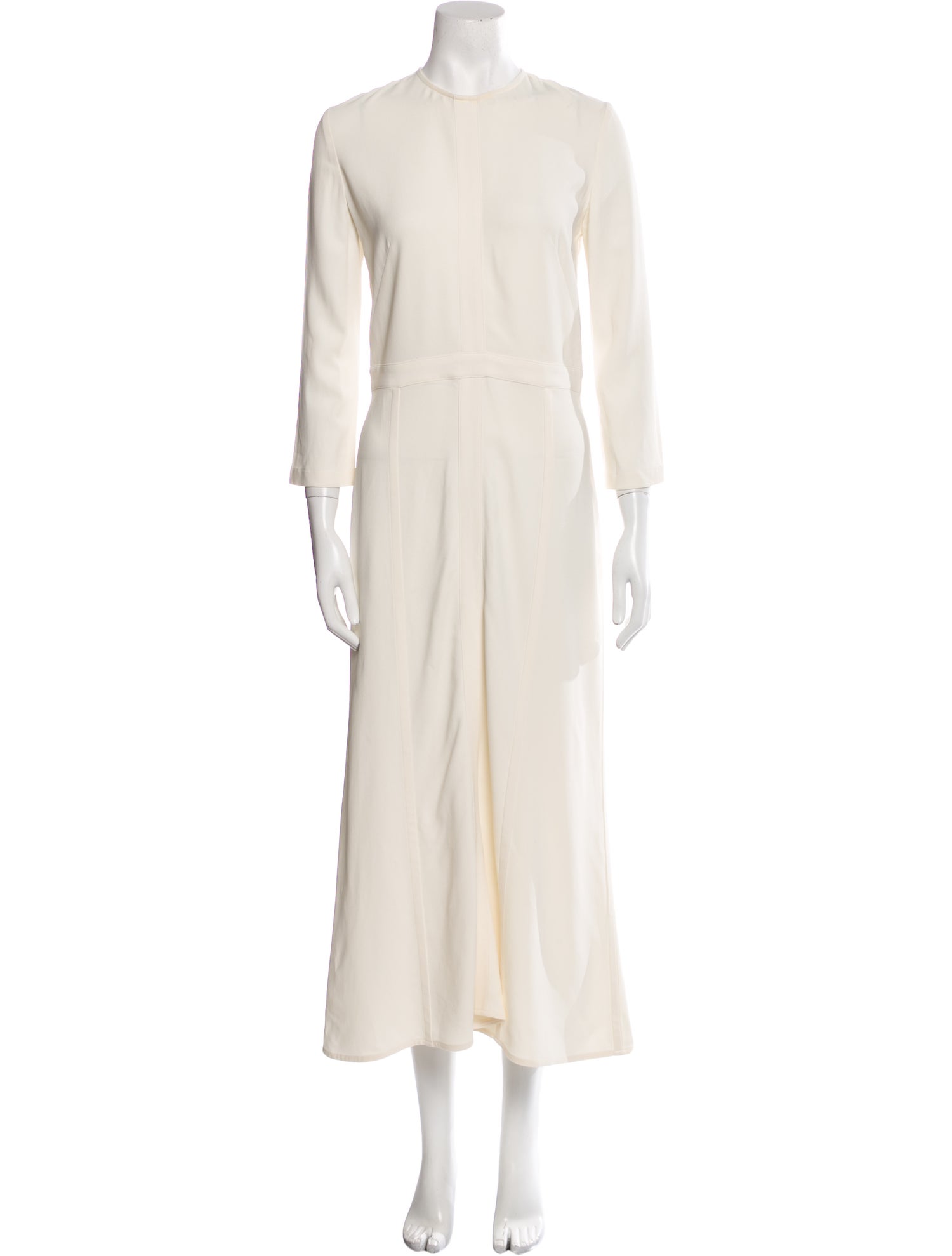 Victoria Victoria Beckham Crew Neck Long Dress w/ Tags - Neutrals ...