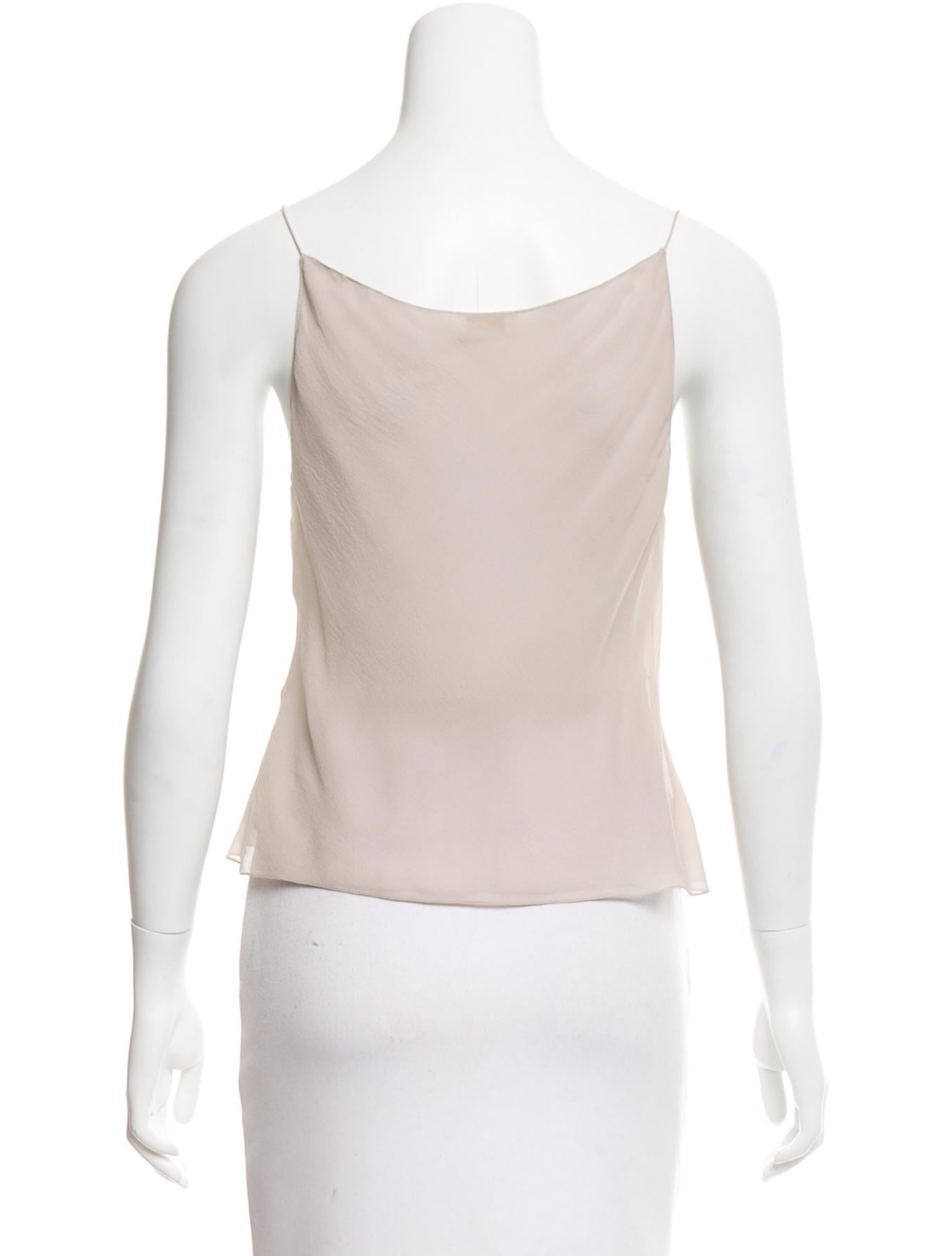 Vera Wang Semi-Sheer Crop Top - Clothing - VER26565 | The RealReal