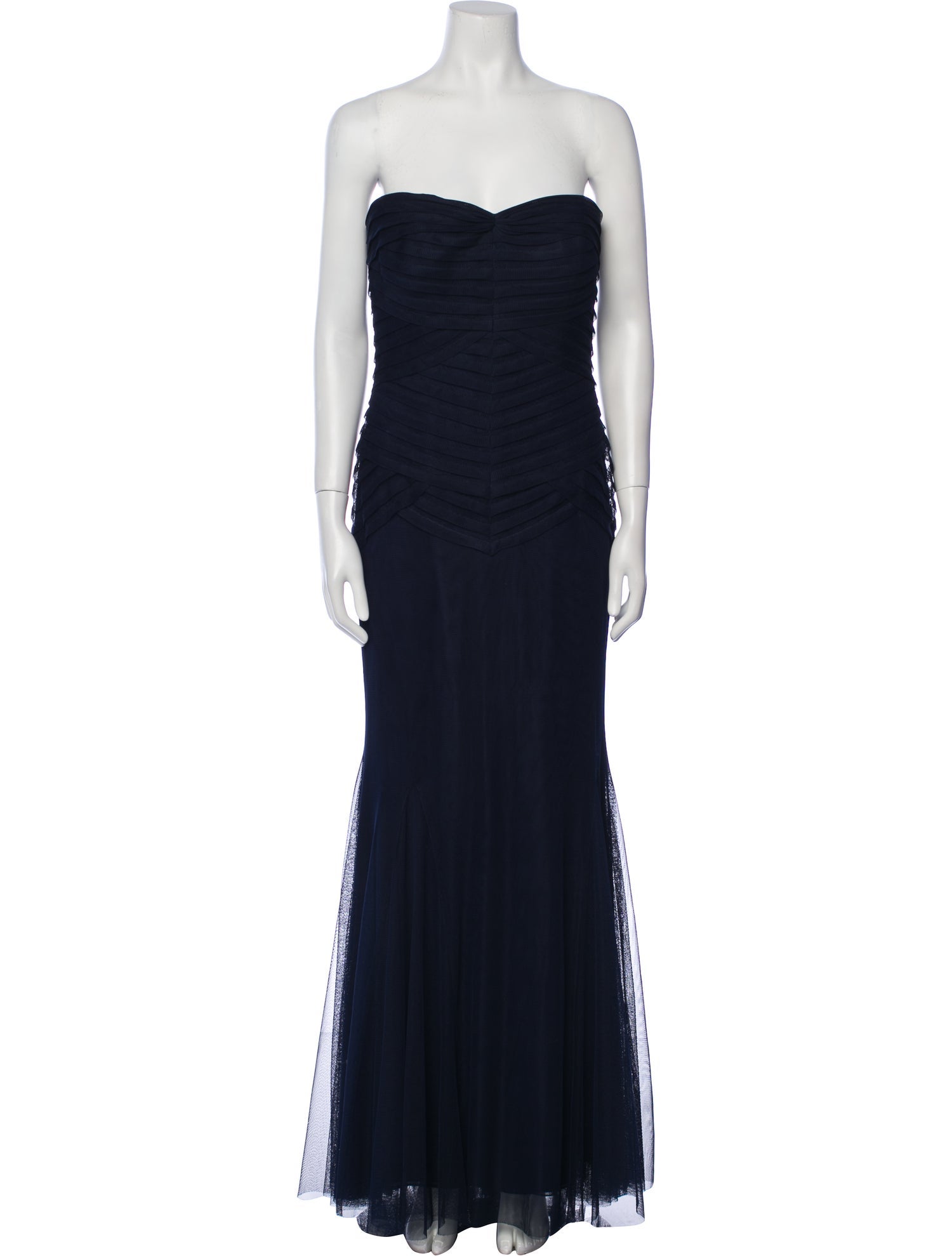 Vera Wang Strapless Long Dress - Blue Dresses, Clothing - VER50729 ...